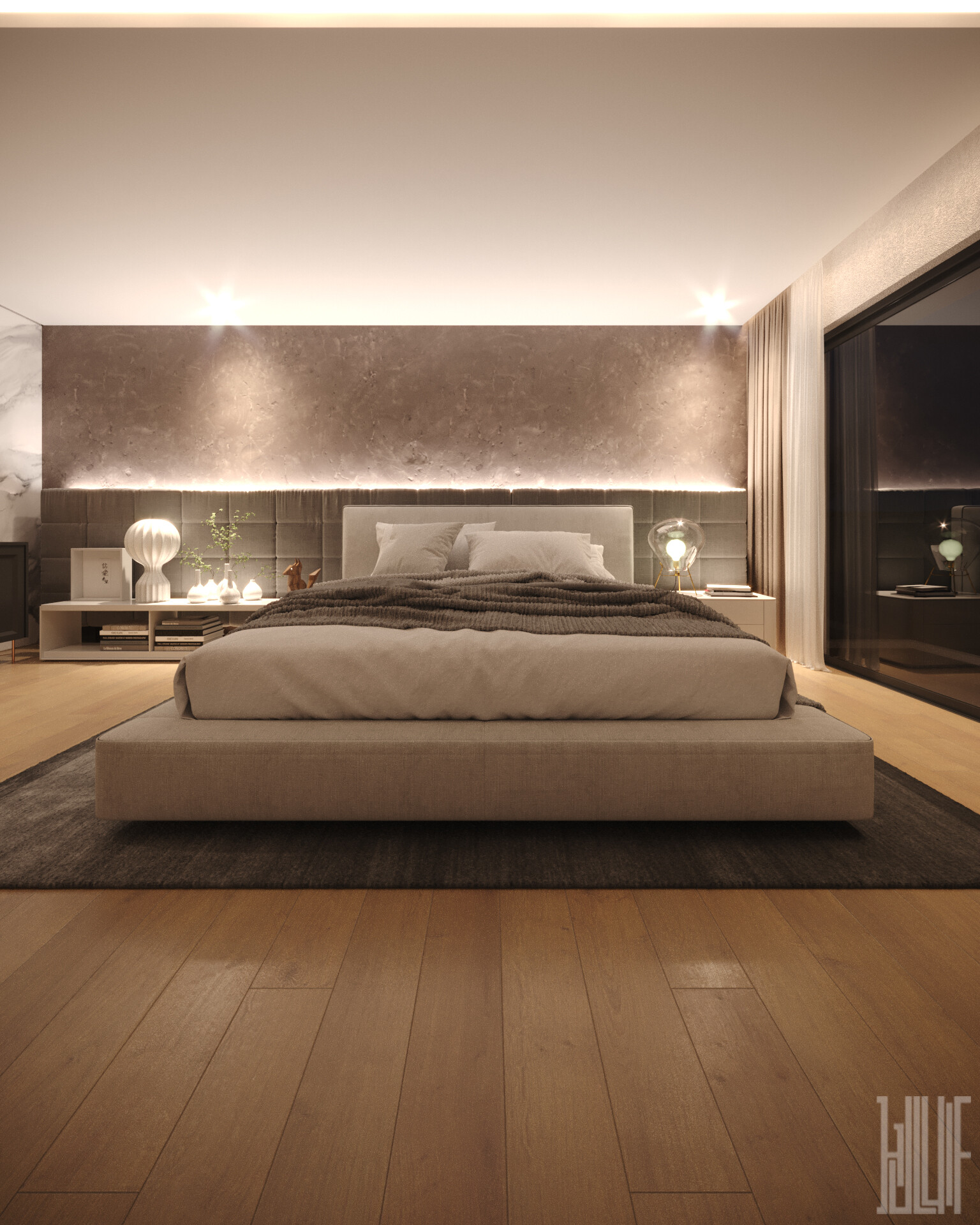 ArtStation - MASTER BEDROOM at NIGHT