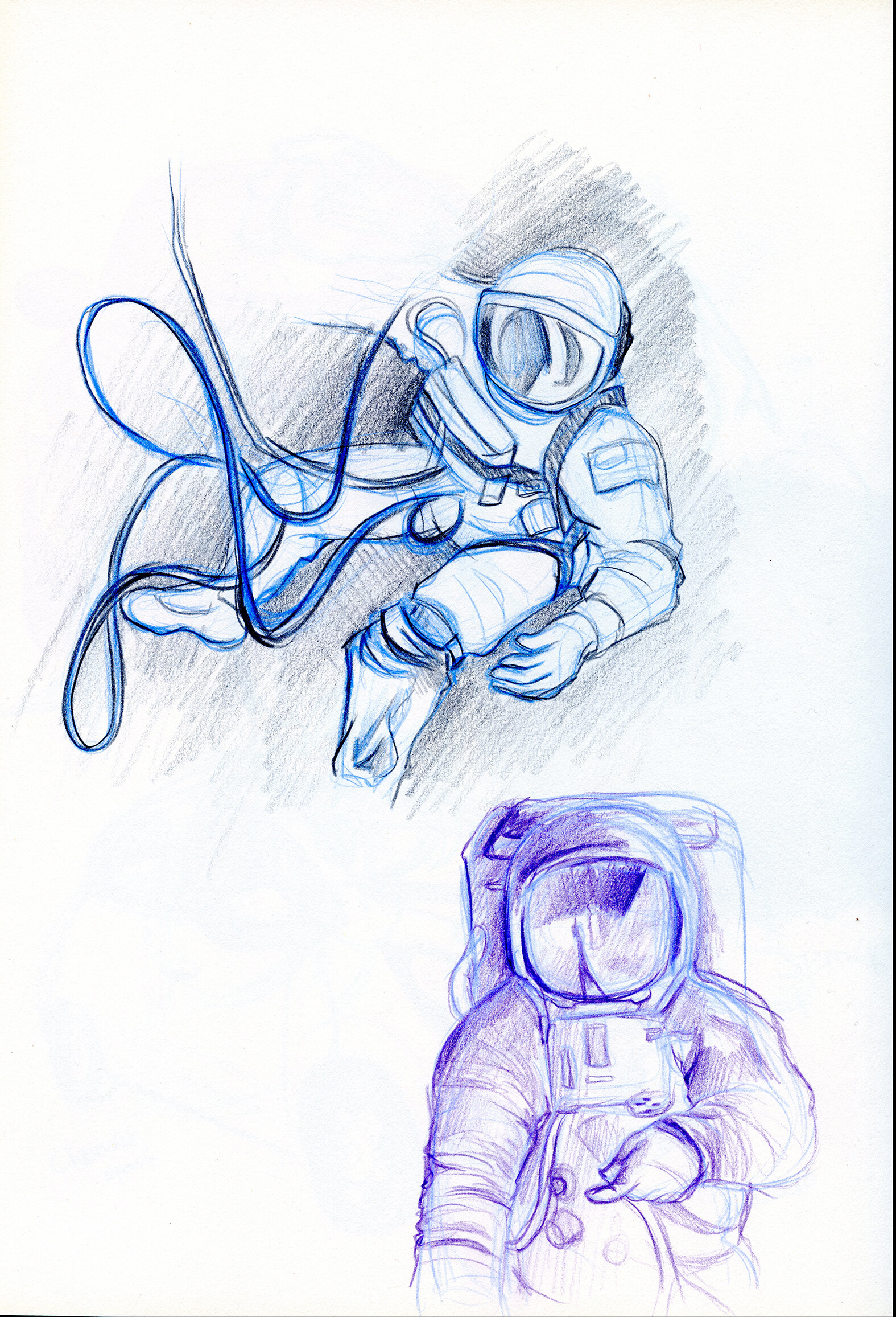 ArtStation - Studies: astronauts and space