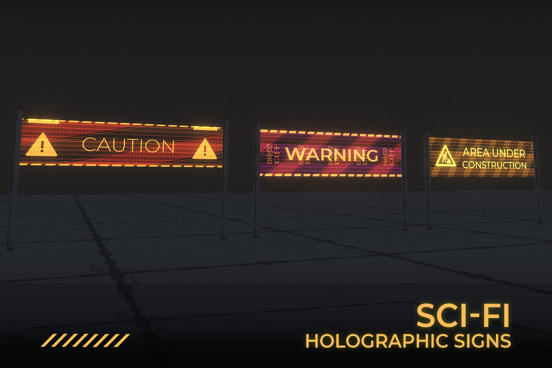 ArtStation - Sci-Fi Holographic Signs