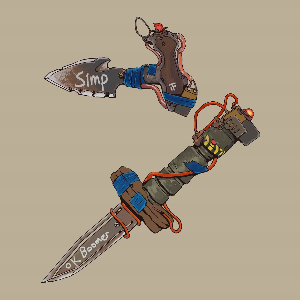 ArtStation - Explosive + melee weapon design