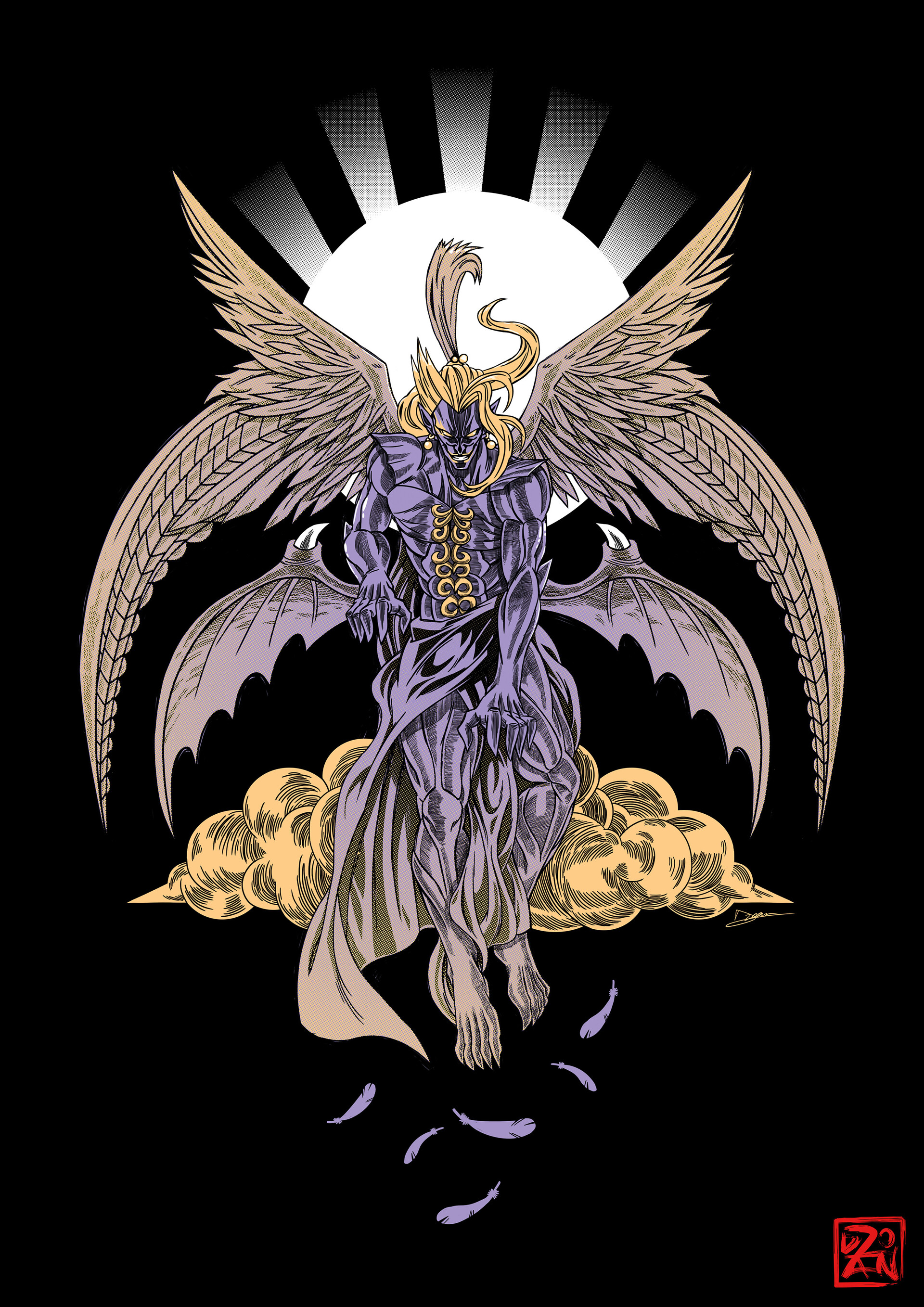 Dzoan Ho - SGDQ 2016 Charity t-shirt - Six Winged Angel (Final Fantasy VI)