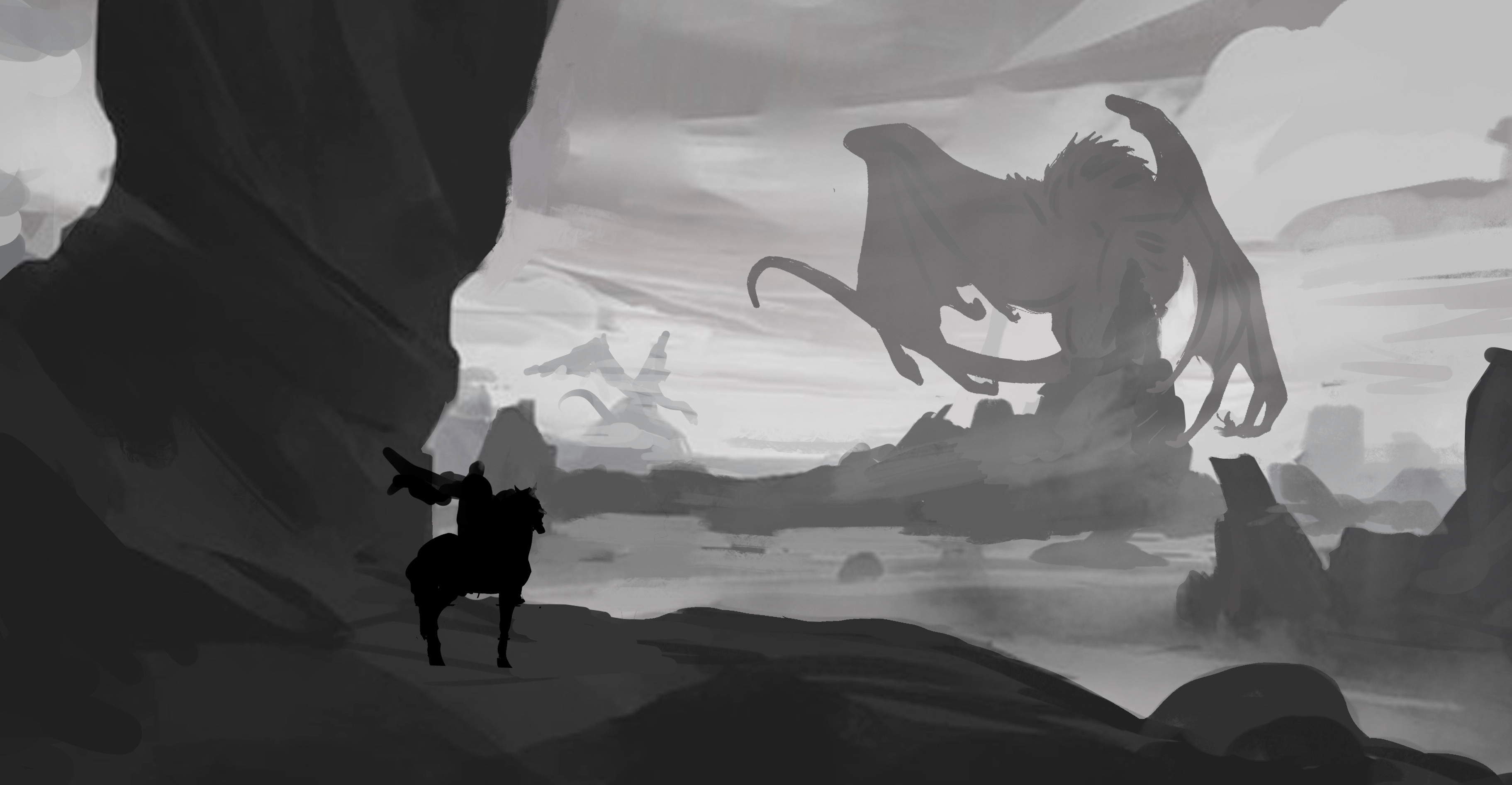 Michele Esposito - Practicing with Greg rutkowski brushes