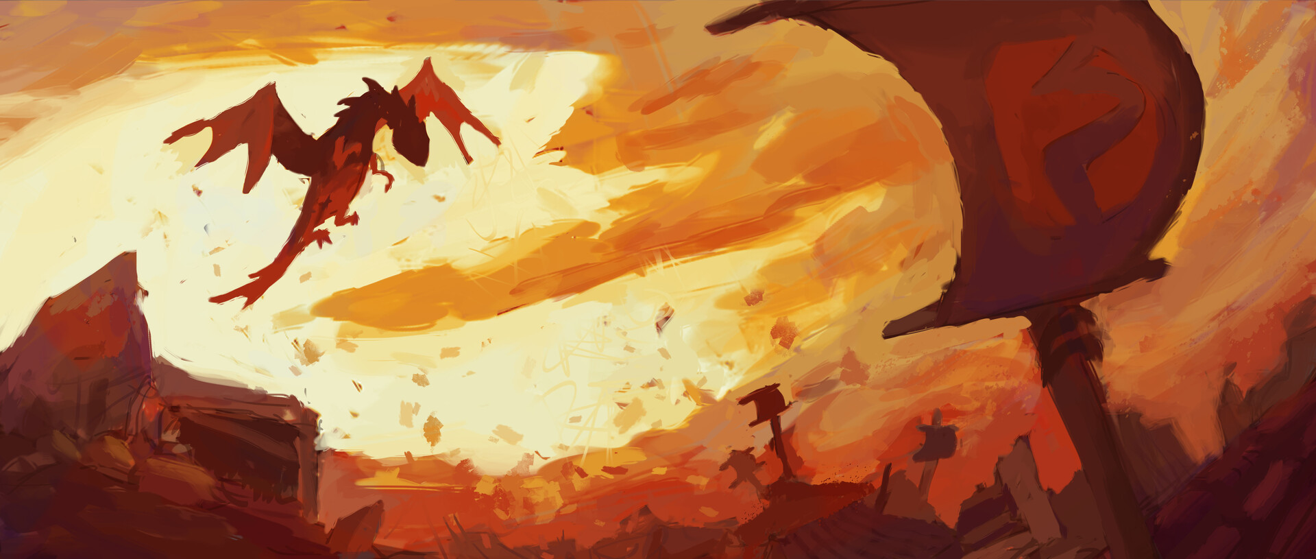 ArtStation - Dragon Attack