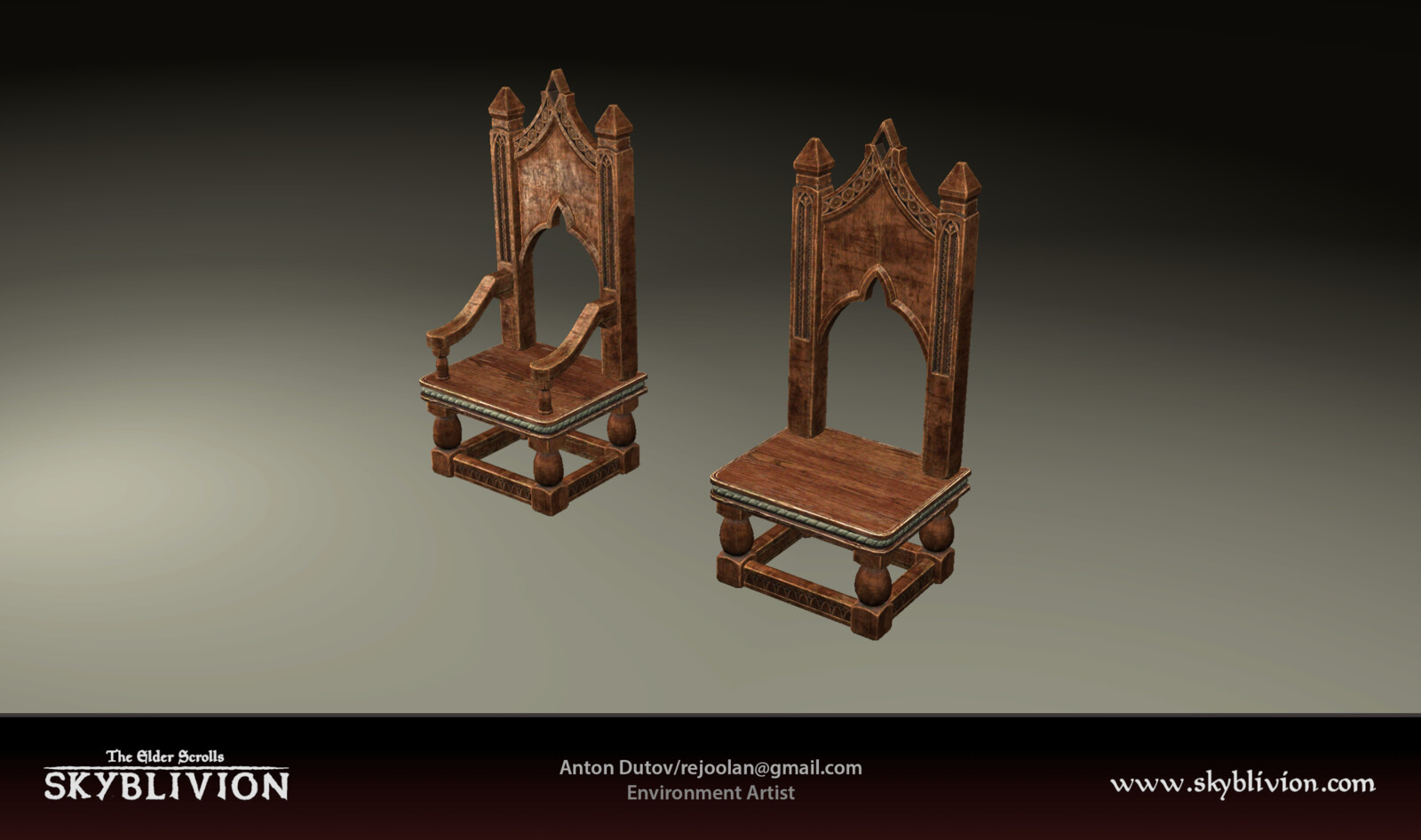 Anton Dutov - TES: SkyBlivion - Castle Dining Chairs.