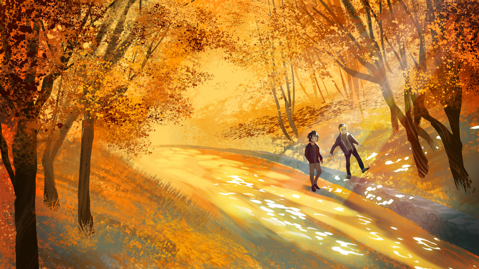 ArtStation - Autumn walk