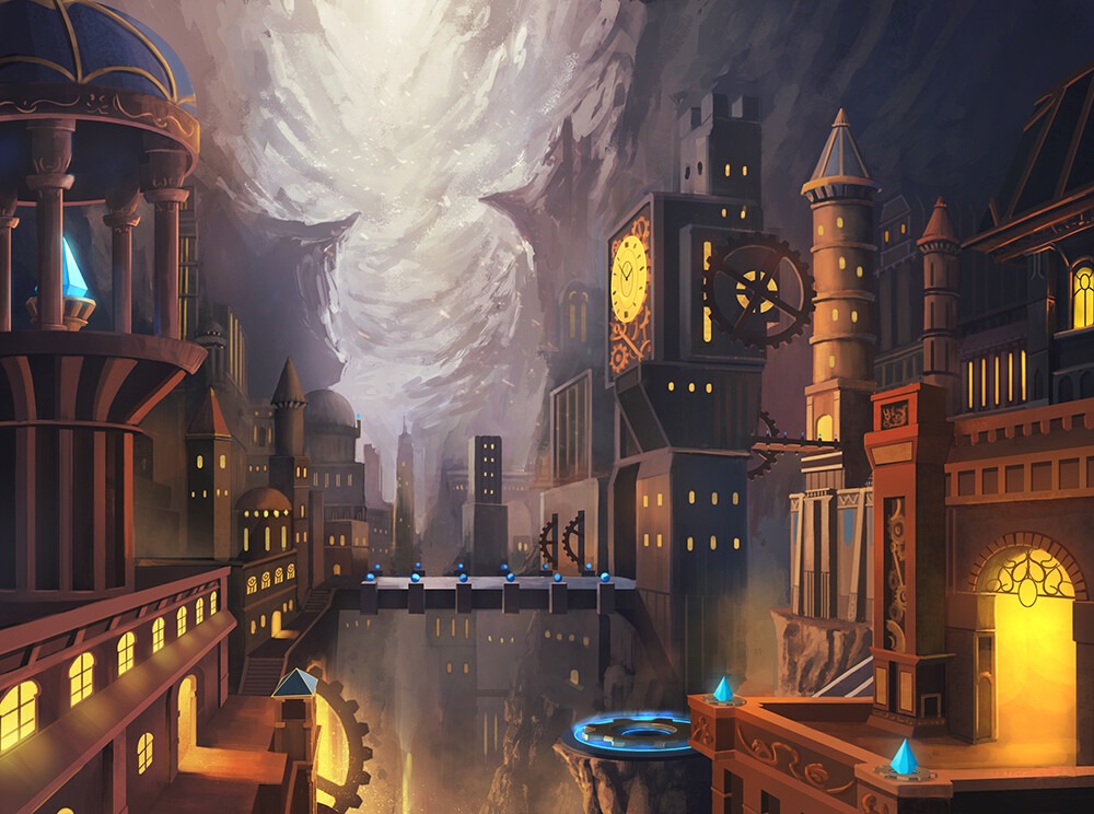 ArtStation - 20151002 Mobile Game City in Mountain