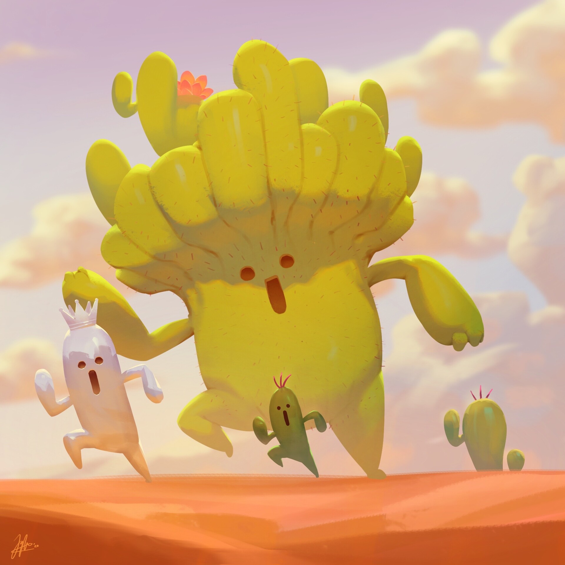 ArtStation - Dancing Cactuars