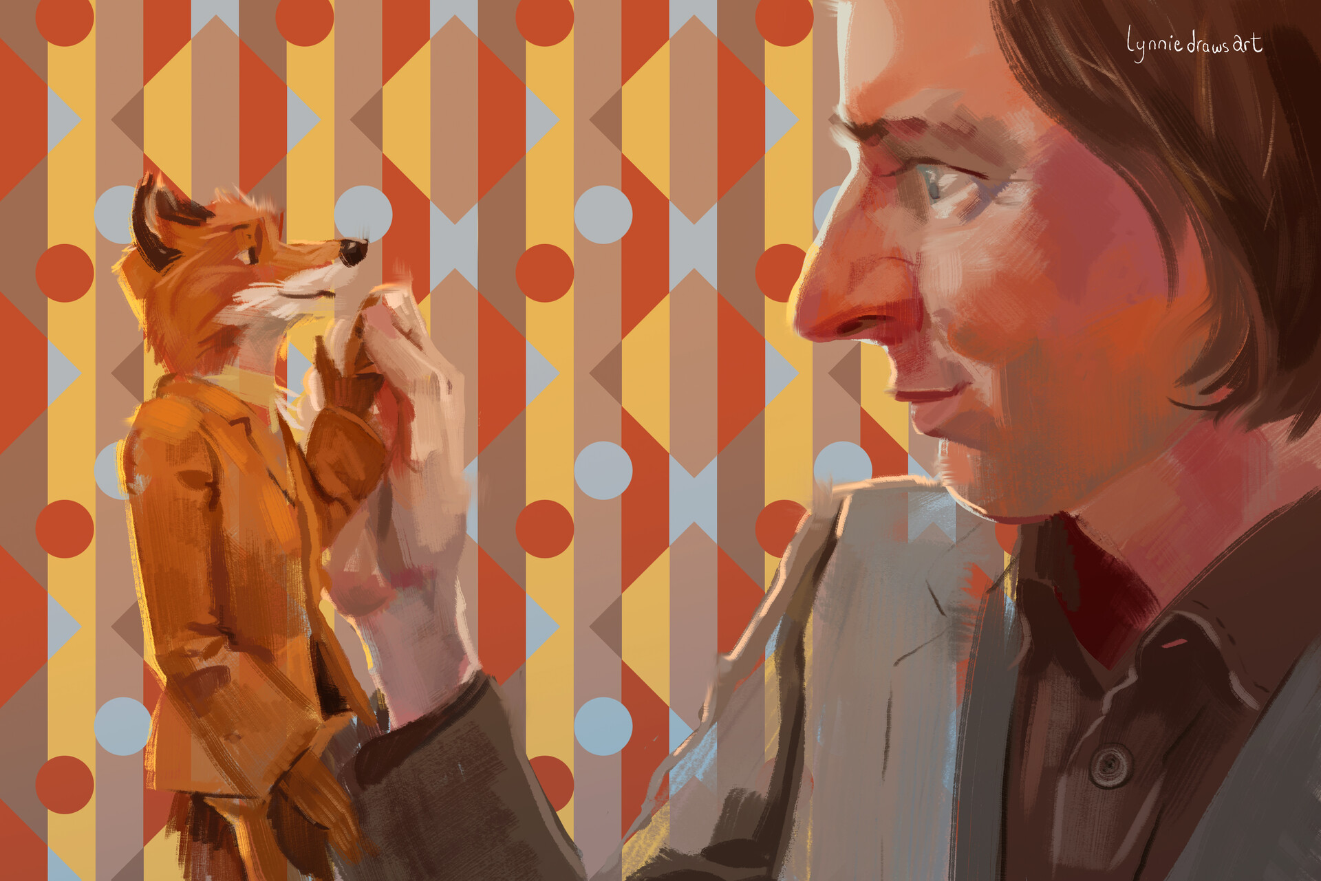 ArtStation - Wes Anderson Portrait