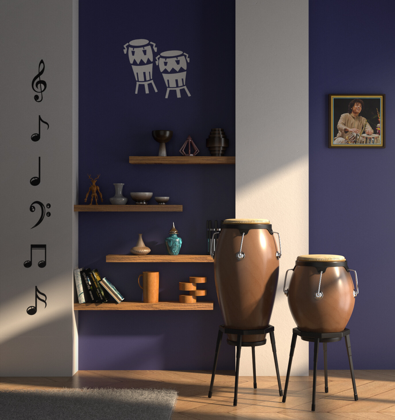 ArtStation - The Music Room Render