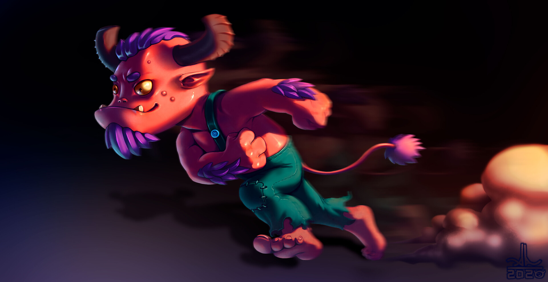 ArtStation - Running Imp. Practice some techs.