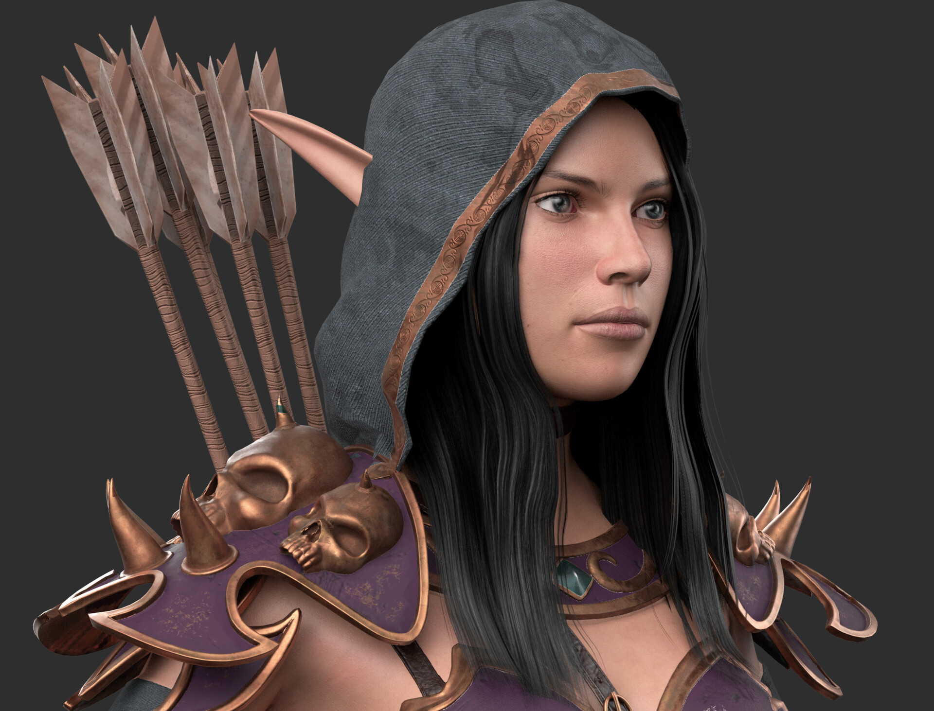 ArtStation - FEMALE-WARRIOR-CHARACTER-mid poly character for high ...