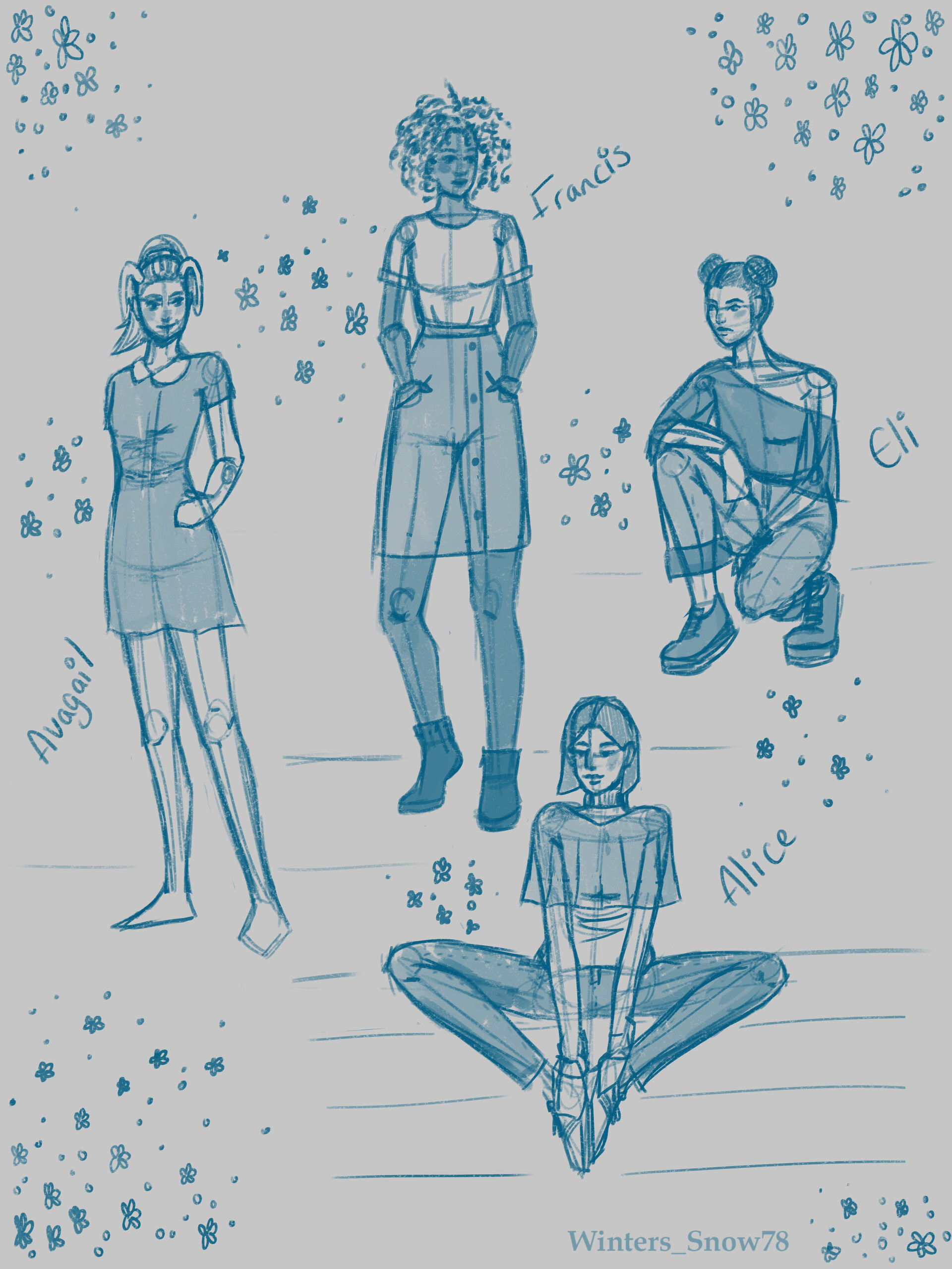 ArtStation - Sketches 1 - Female OCs