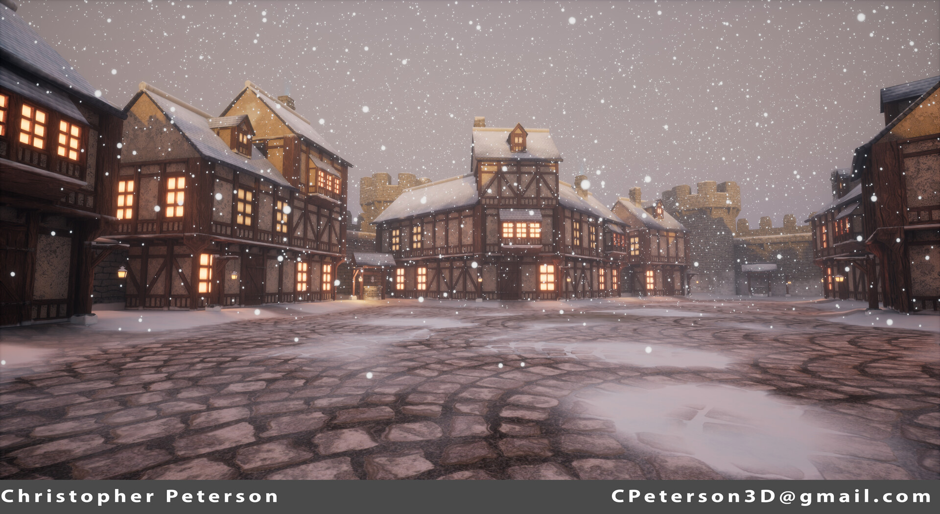 ArtStation - Snowy Medieval City Game Environment in Unreal Engine 4
