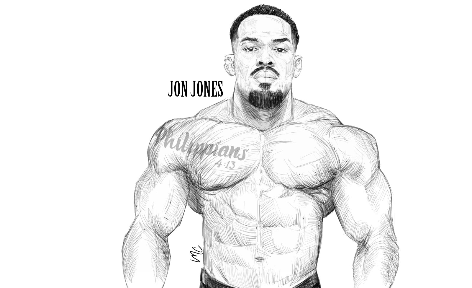jon jones coloring page