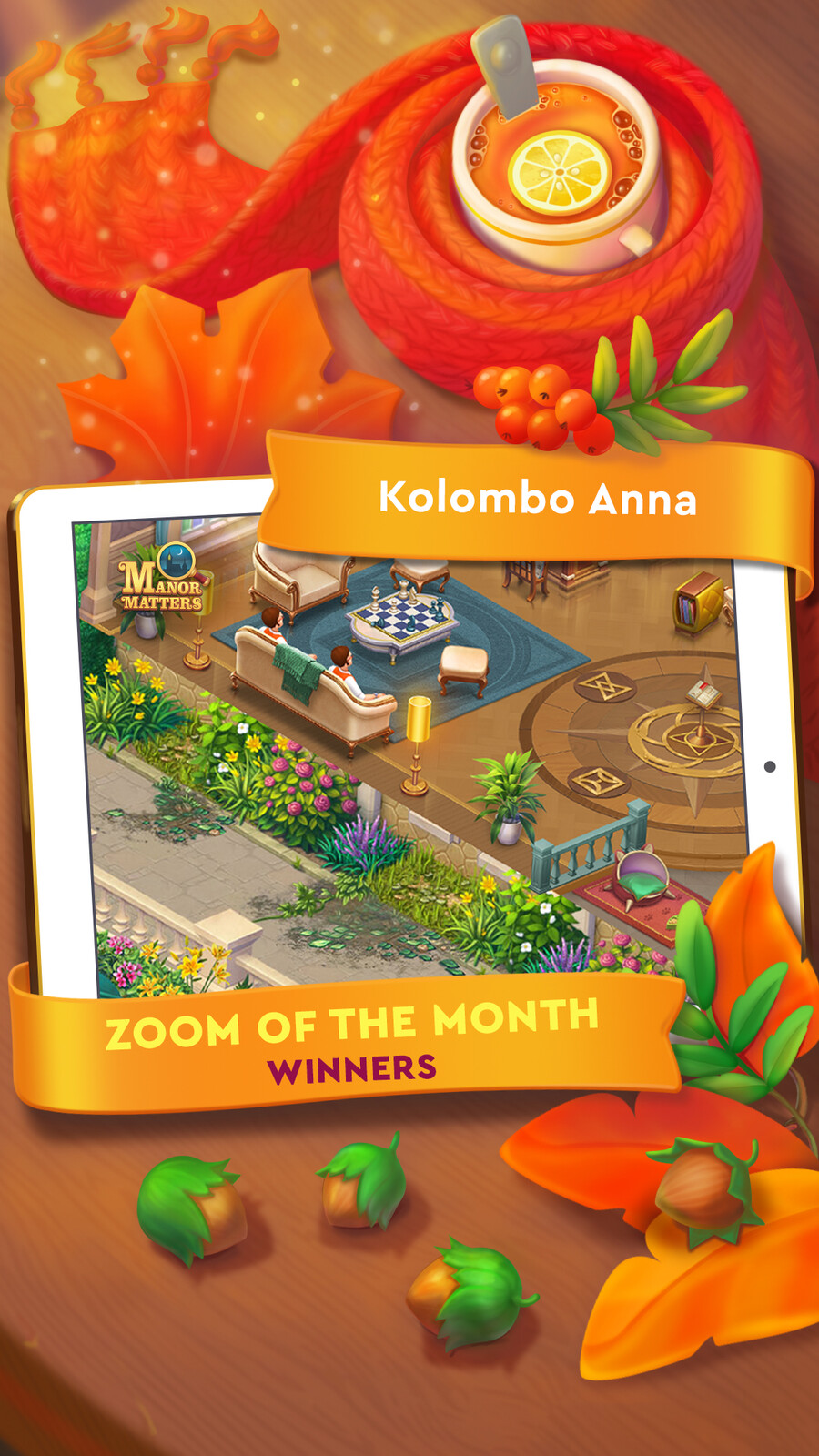Svitlana Sova - Zoom of the month /banner for Manor Matters game/community art/ Voki games/Playrix