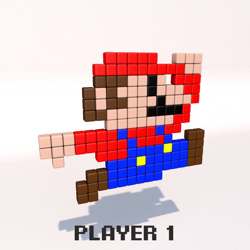 8 Bit Luigi Grid