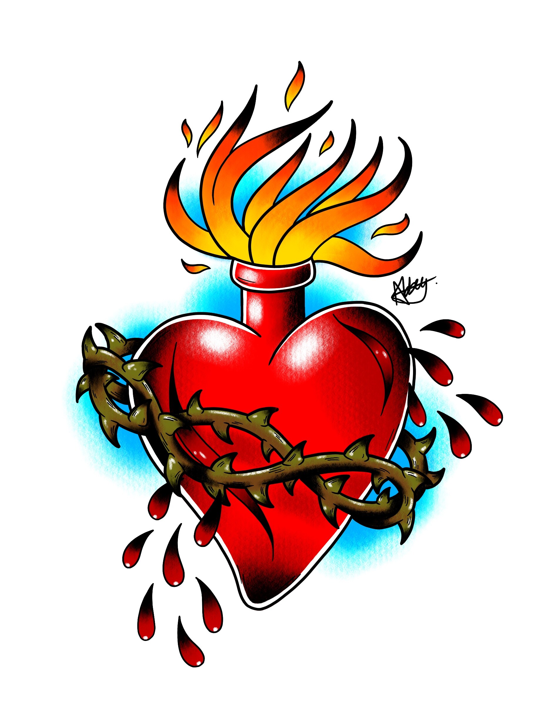 ArtStation - Sacred heart flash design