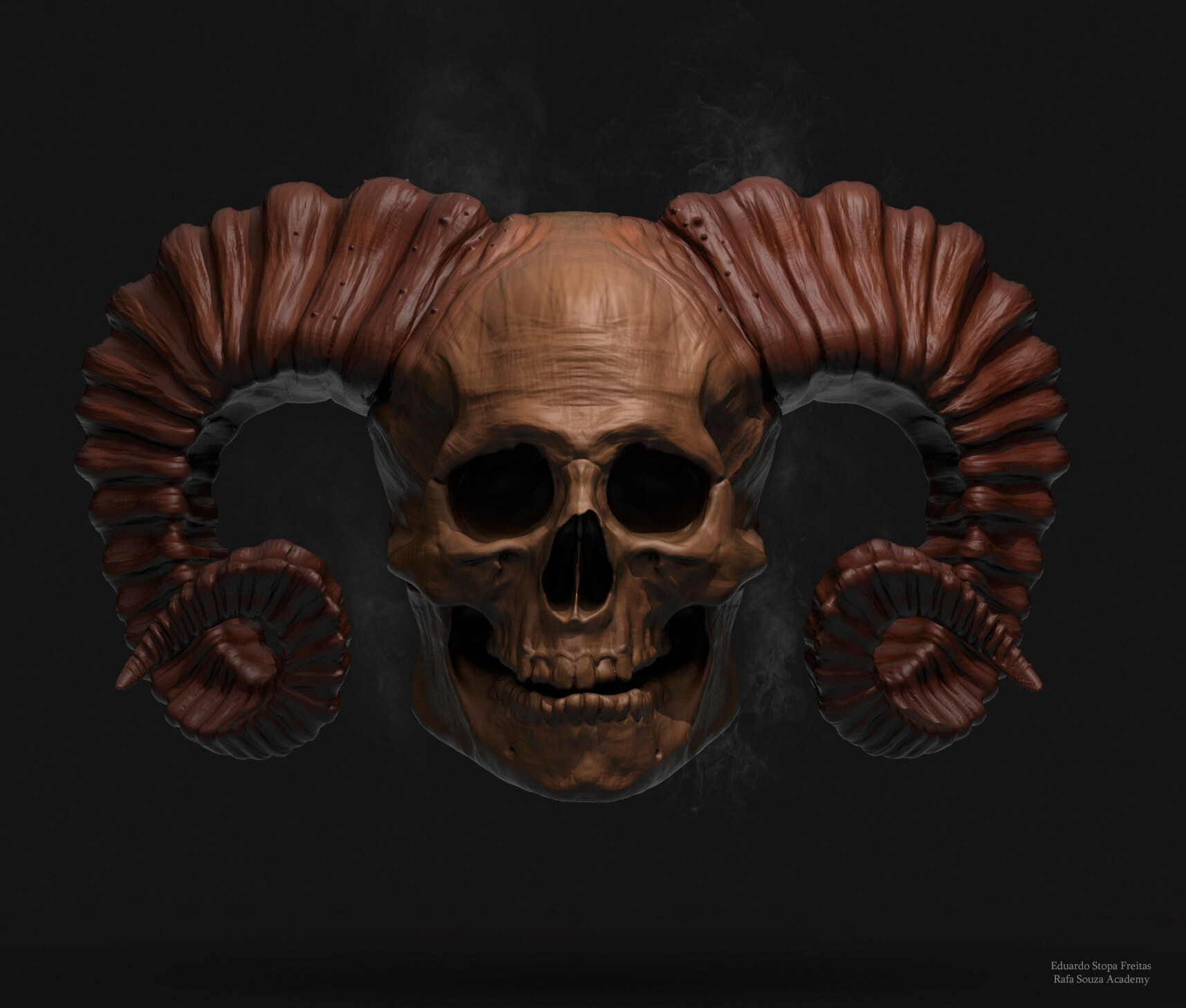 ArtStation - Satyr Skull Sketch