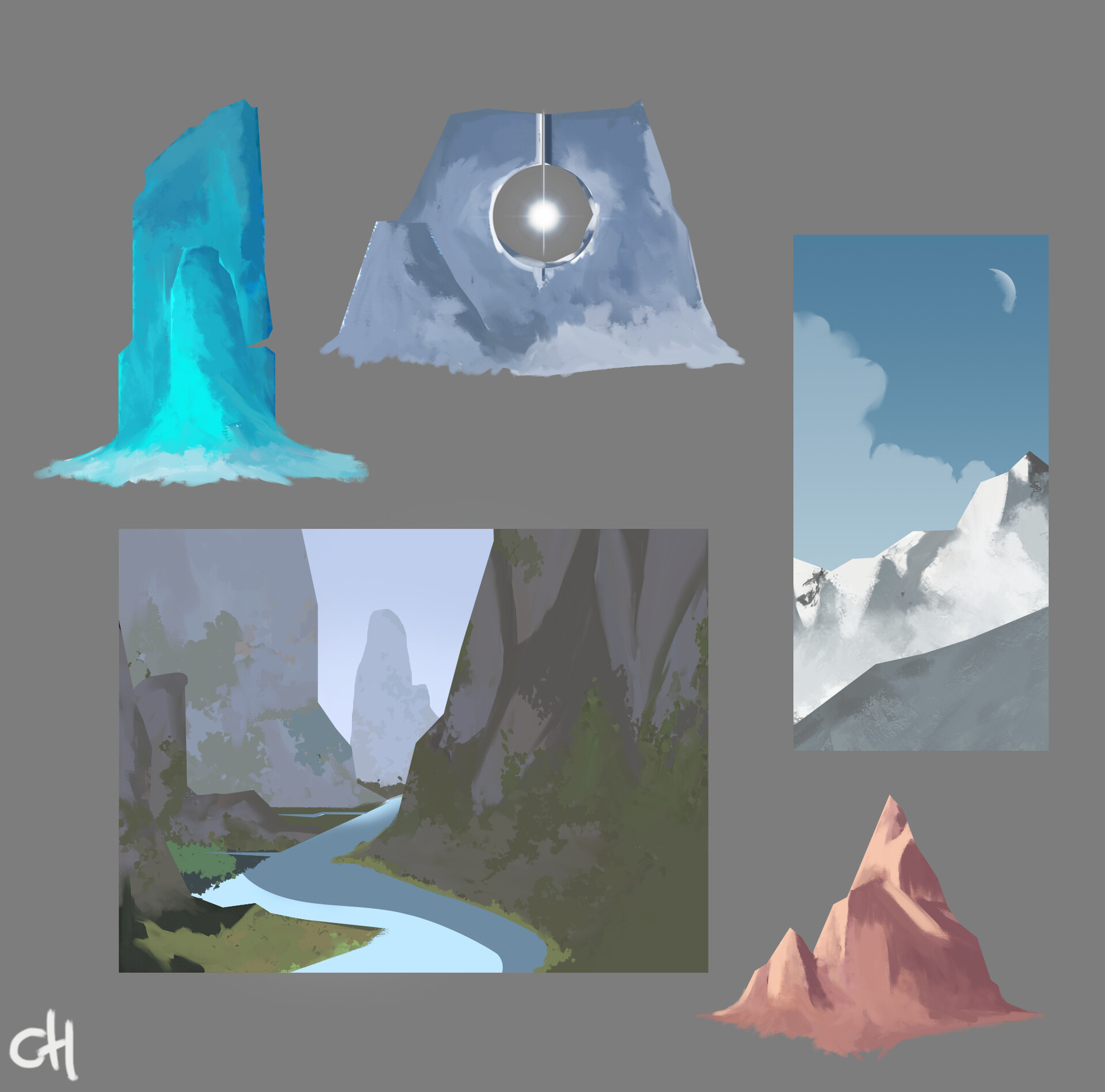 ArtStation - Mountain study