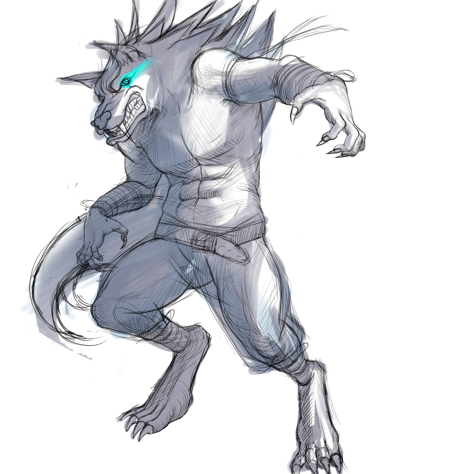 ArtStation - Mobile Game Character Concept "The Wolf Man"