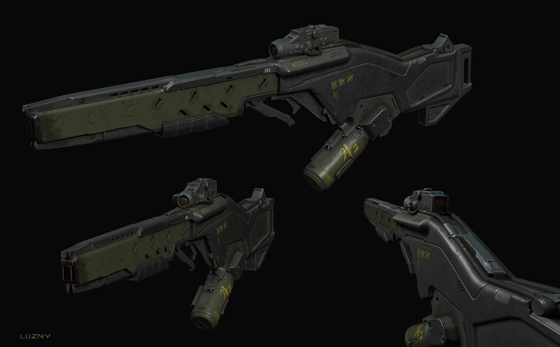 ArtStation - Sci Fi rifle