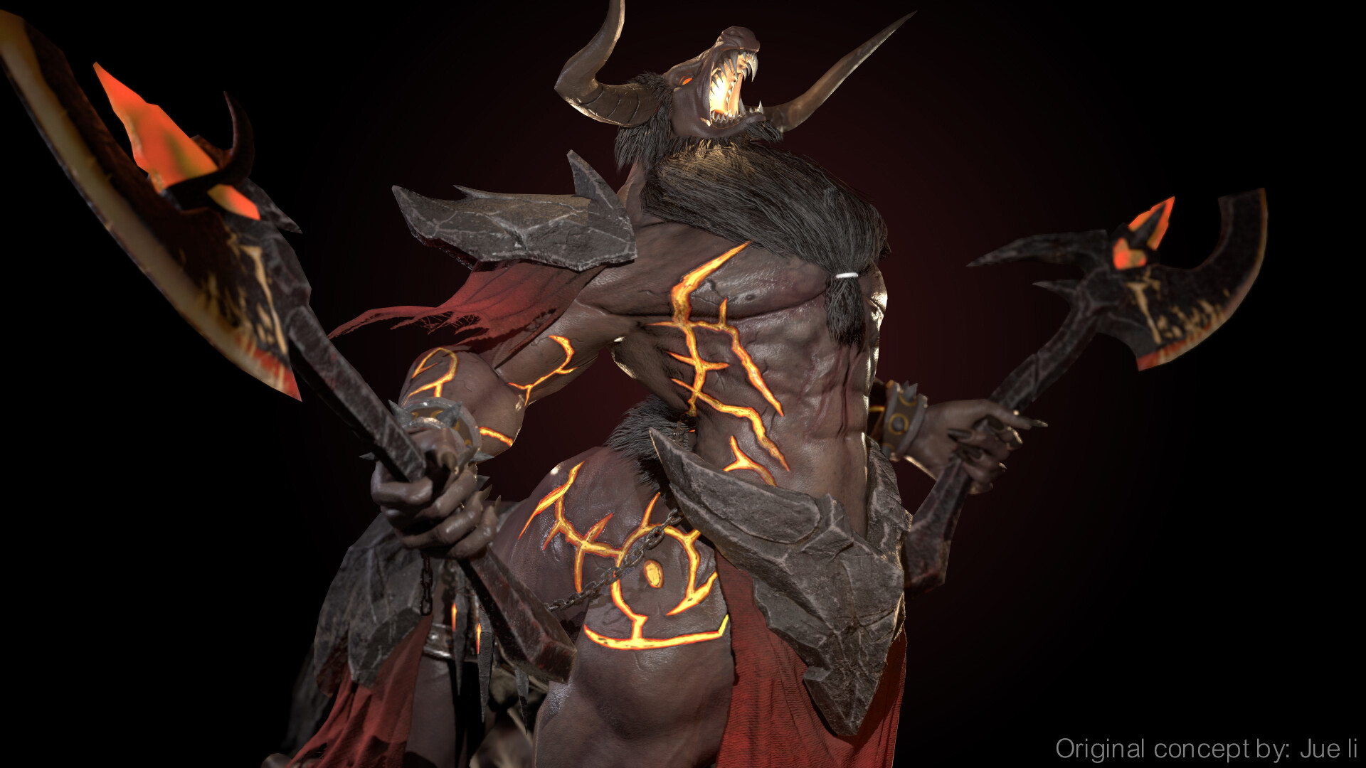 ArtStation - Kholos Firelord - Game Ready Character