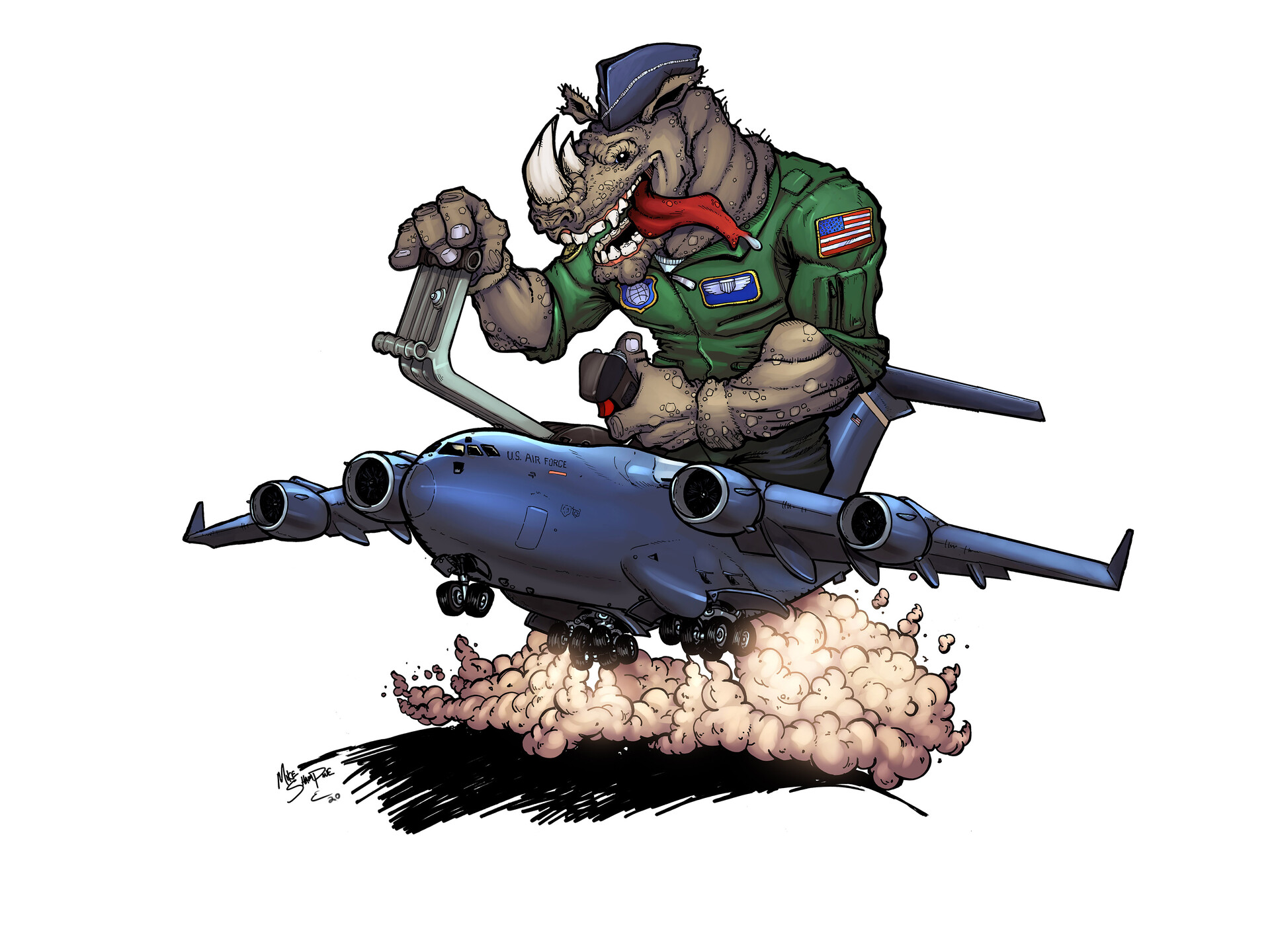 ArtStation - Flying Rhino Color