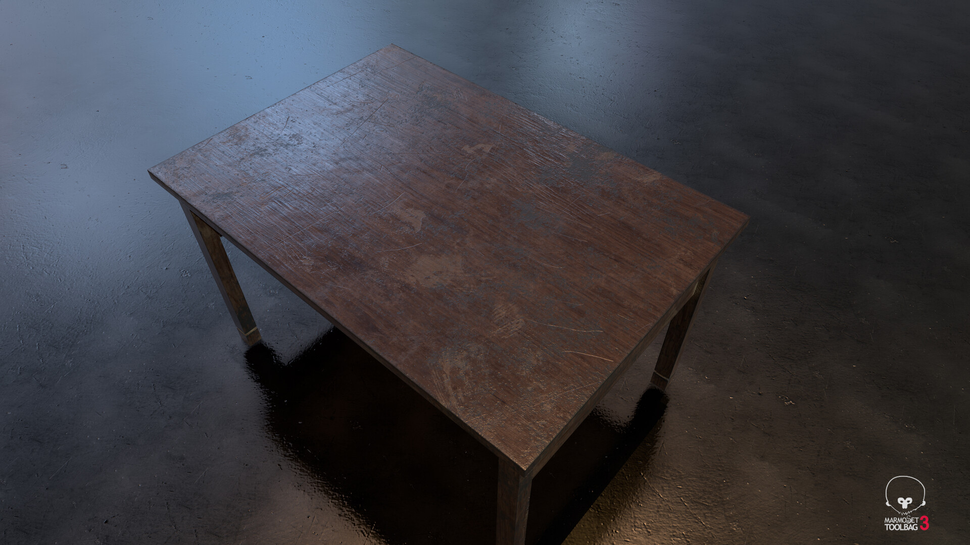 ArtStation - Wooden Table (3D Asset/Prop-low poly )