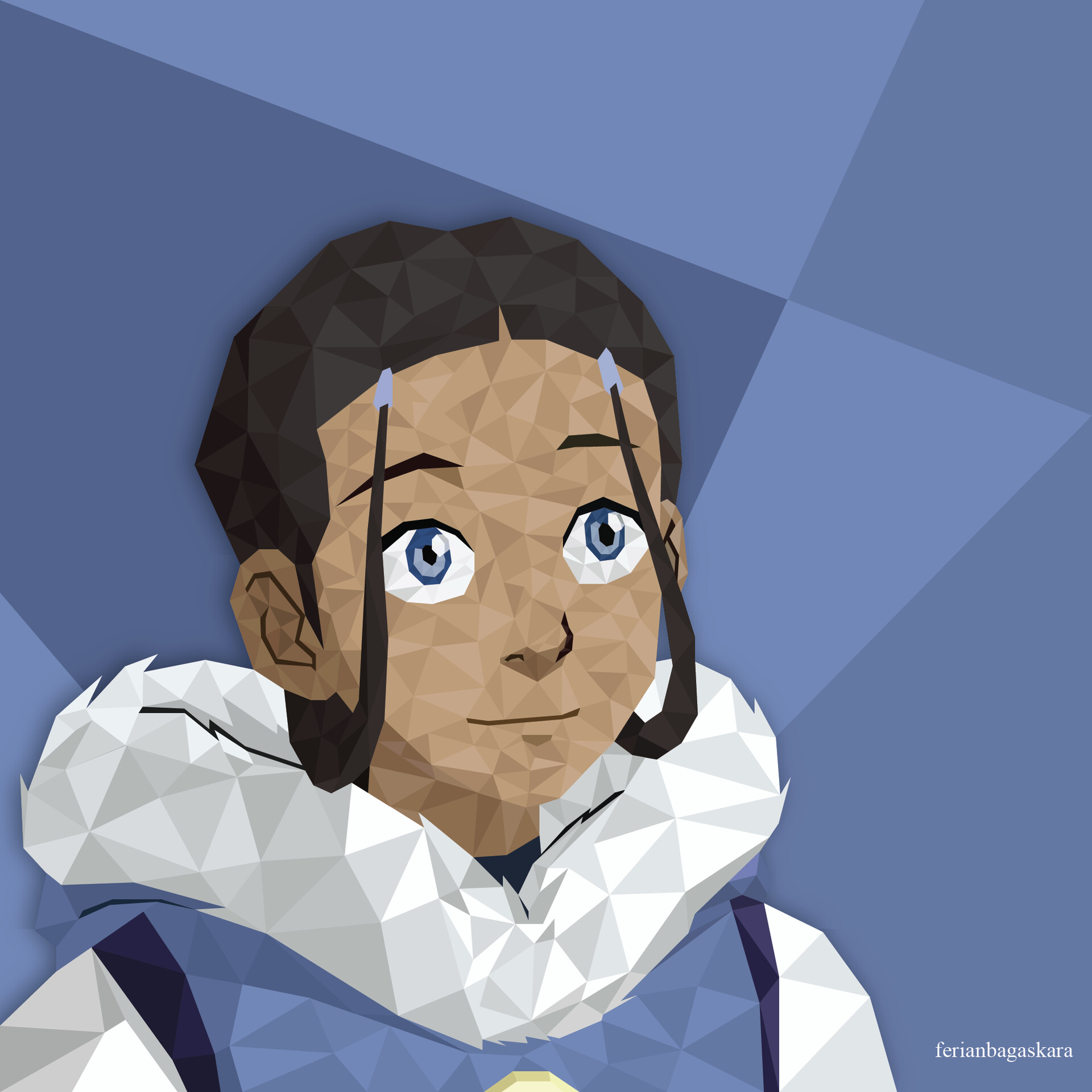 ArtStation - Katara ATLA Low Poly Portrait