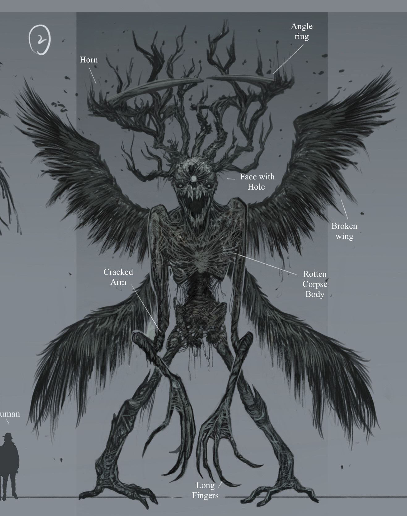 Tew Jin Yee - Fallen Angel / Demon Concept Art