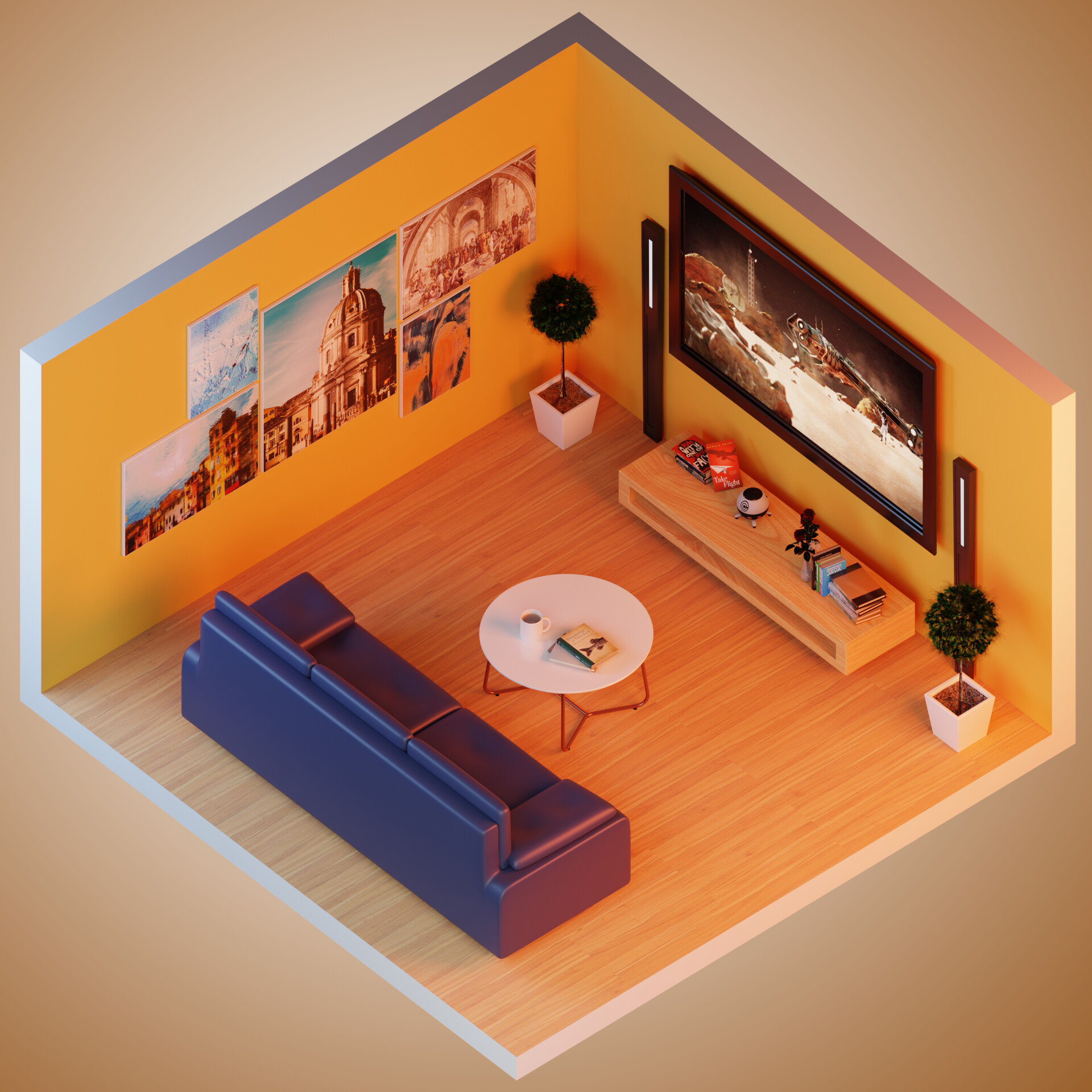 ArtStation - Isometric Room 001