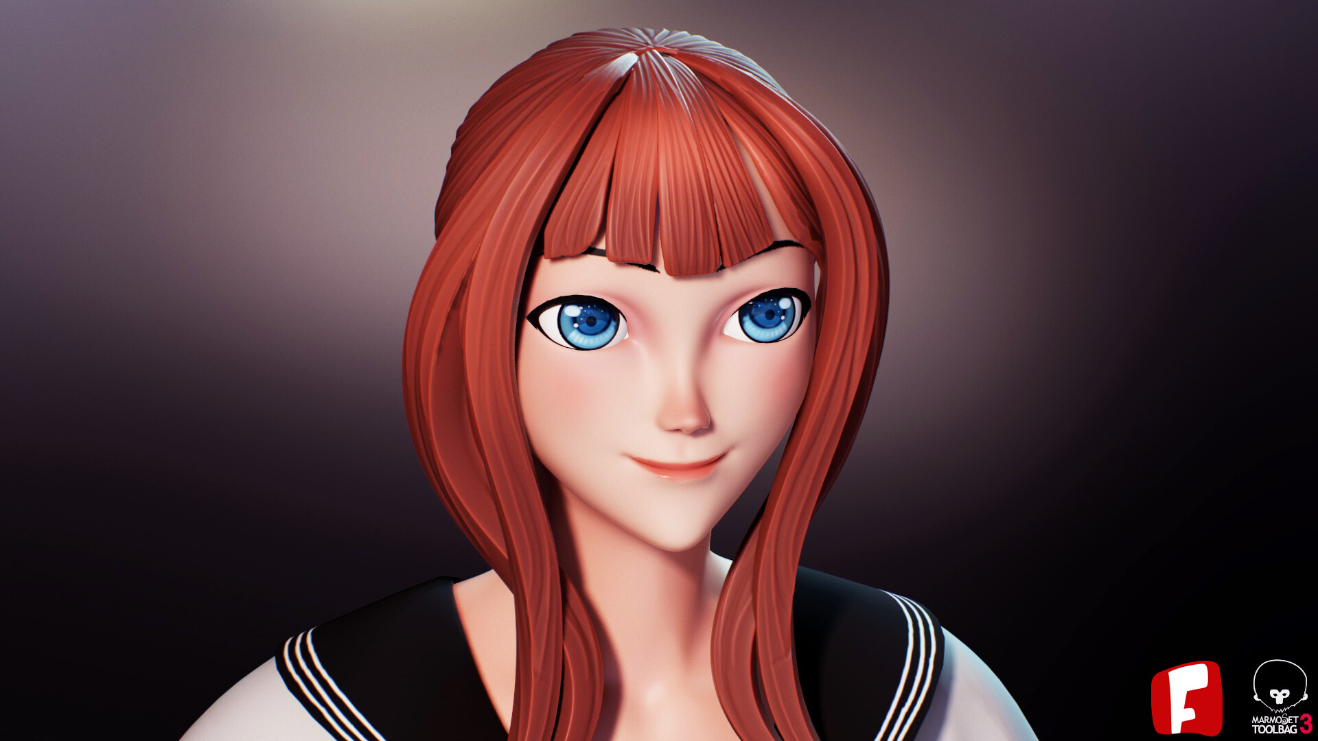 ArtStation - Anime School Girl - Mobile Game