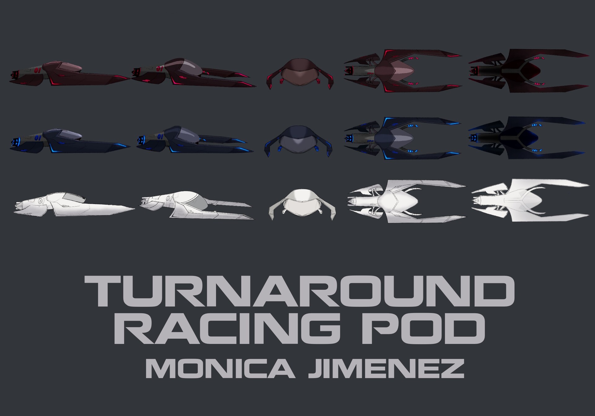 ArtStation - RACING POD TURNAROUND | MONICA JIMENEZ