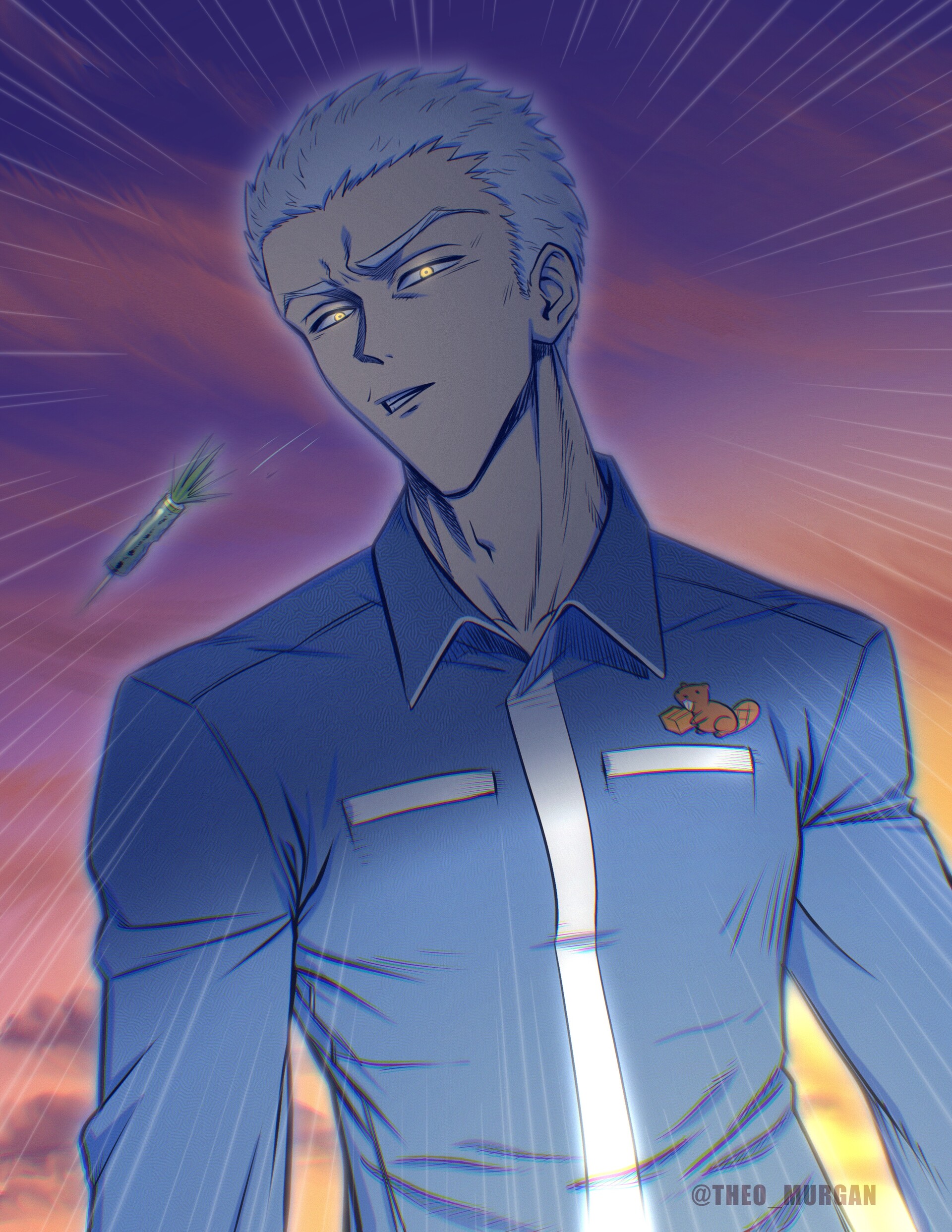 ArtStation - Garou with a buzz cut