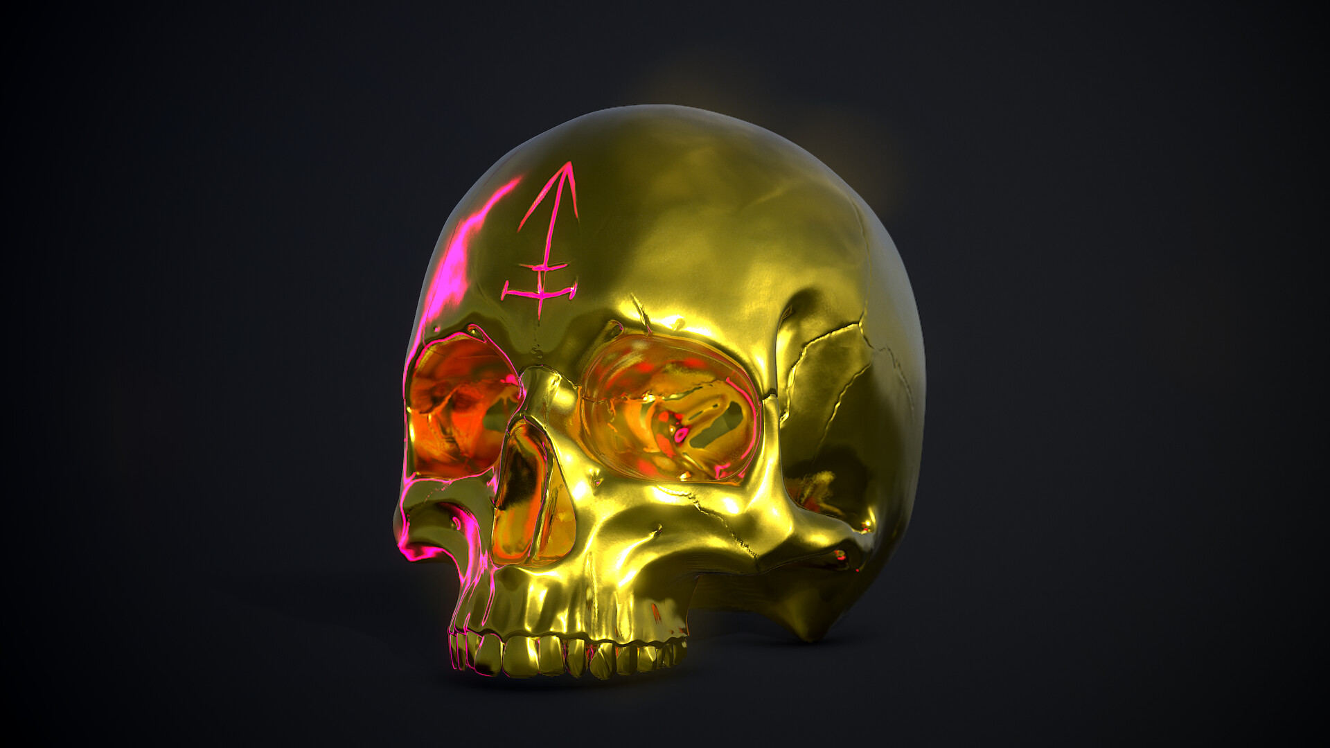 ArtStation - Gold Ritual Skull