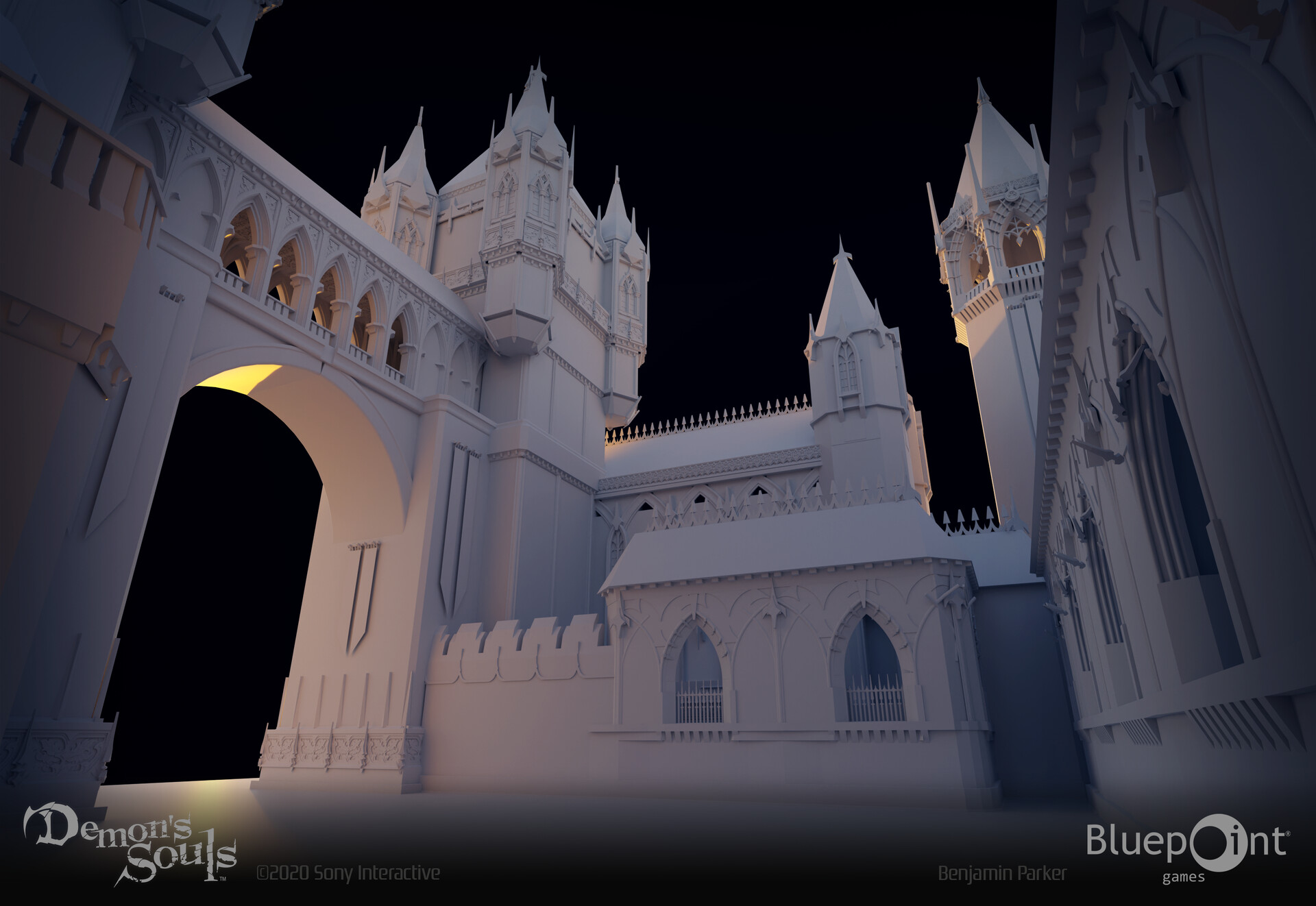 ArtStation - Demon's Souls - Boletarian Palace: Courtyard Rough 3D