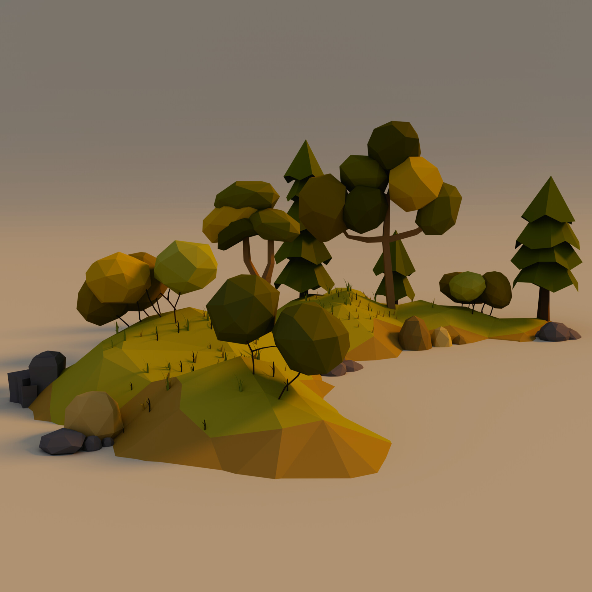 ArtStation - Low poly nature