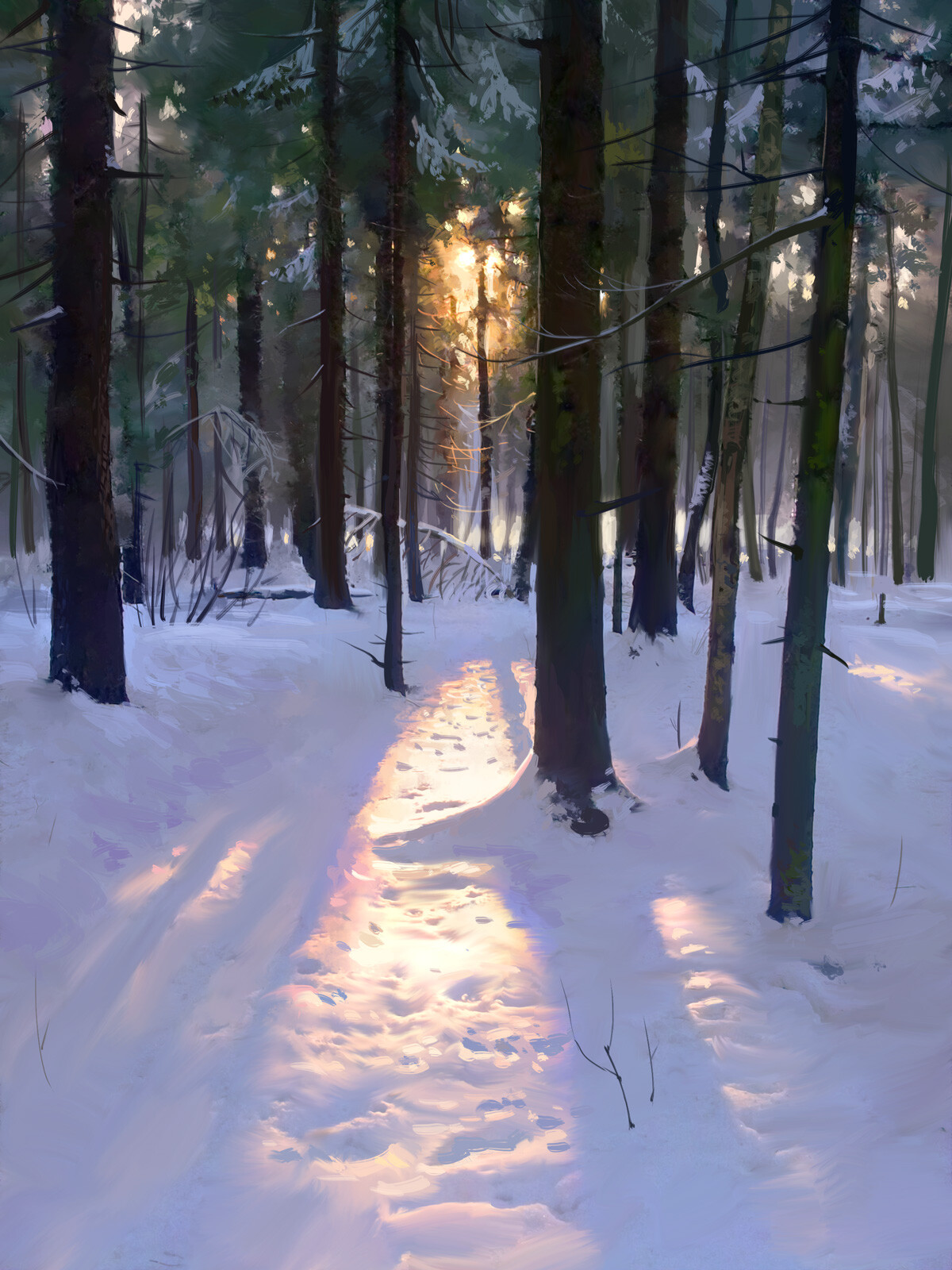 ArtStation - Winter forest