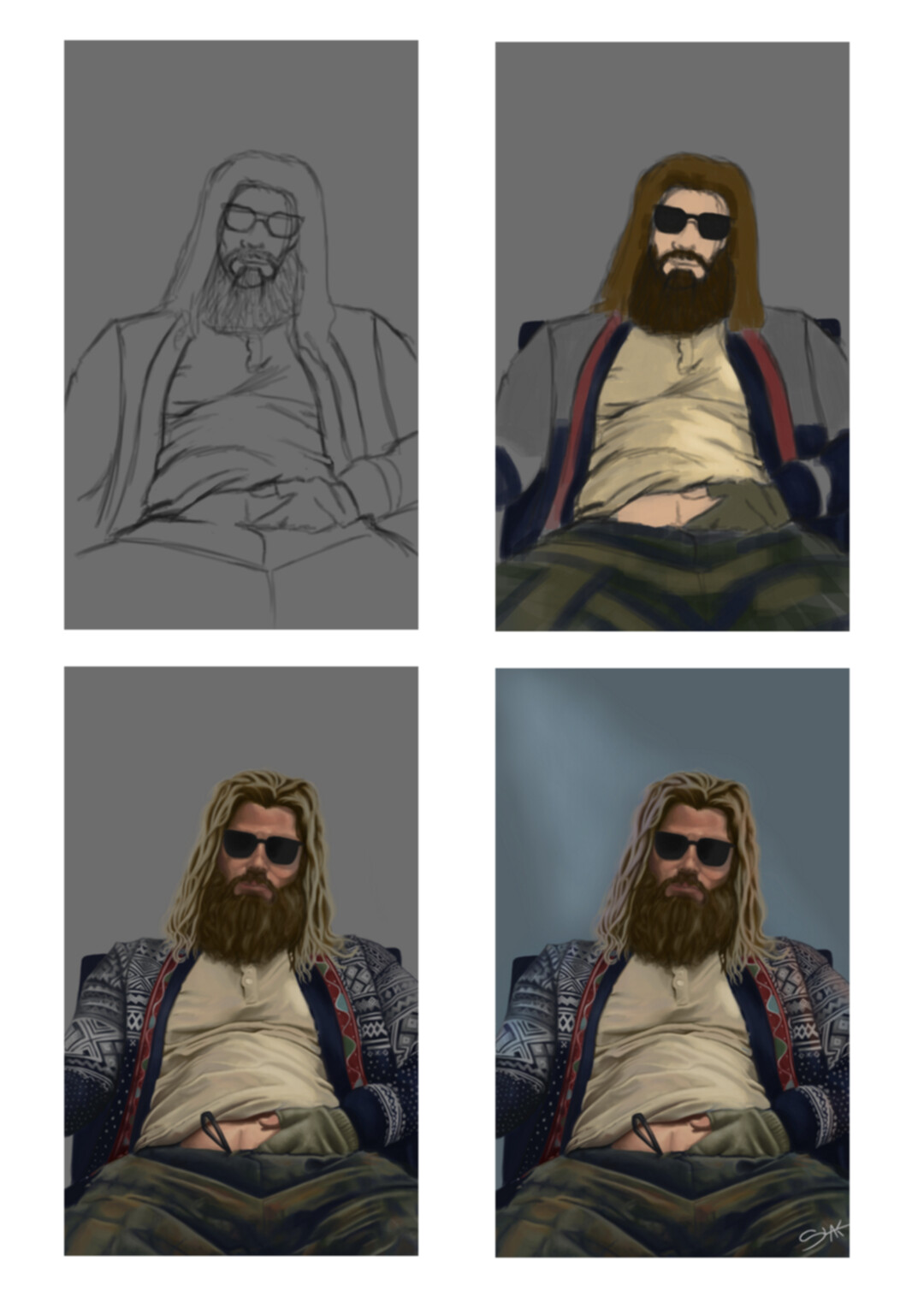 Rui Penedos - Fan Art Marvel Fat Thor