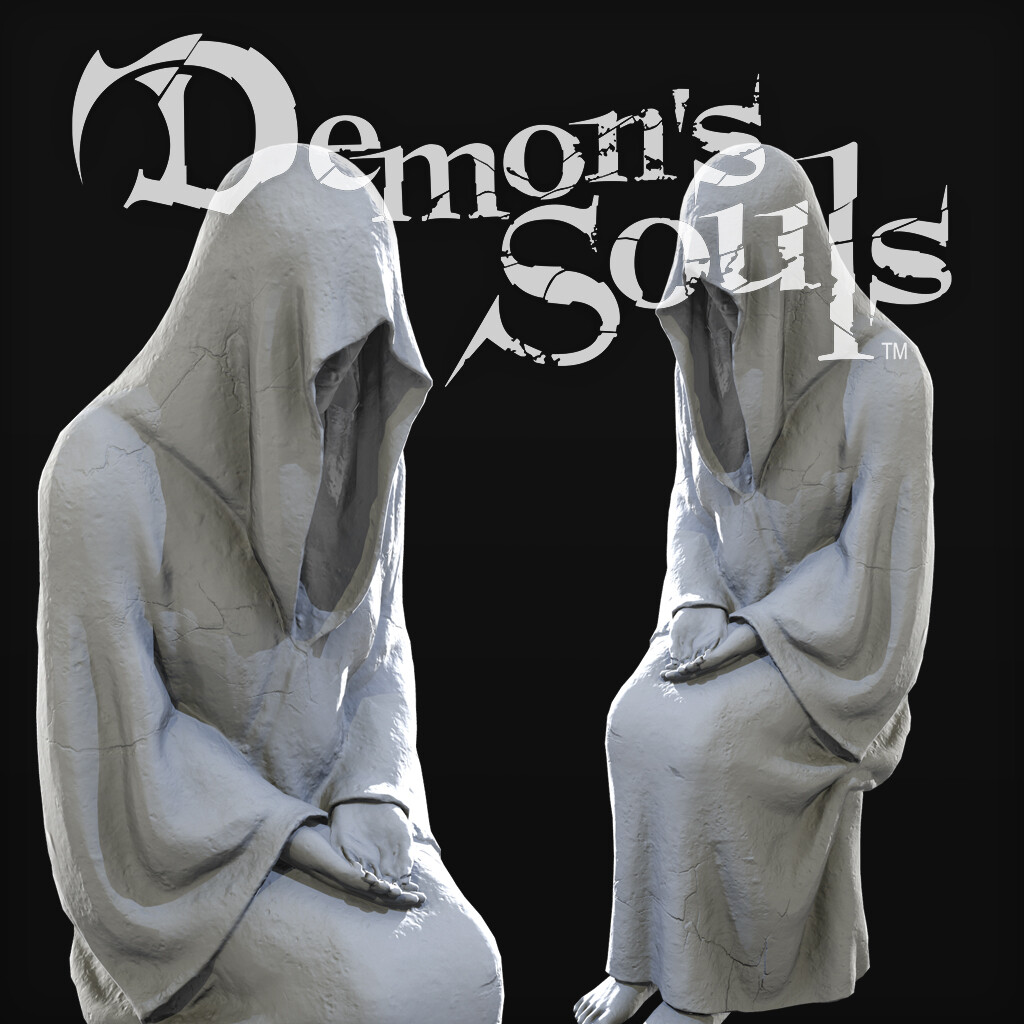ArtStation - Demon's Souls - Statue sit