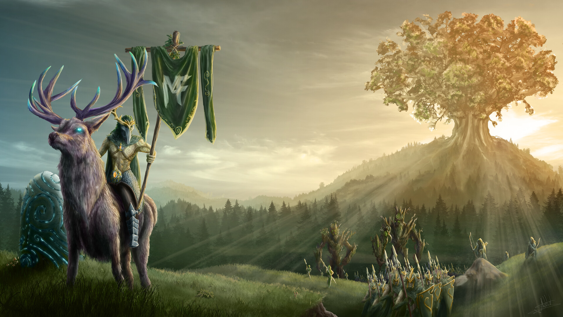 ArtStation - M4F Wood Elves animated screen