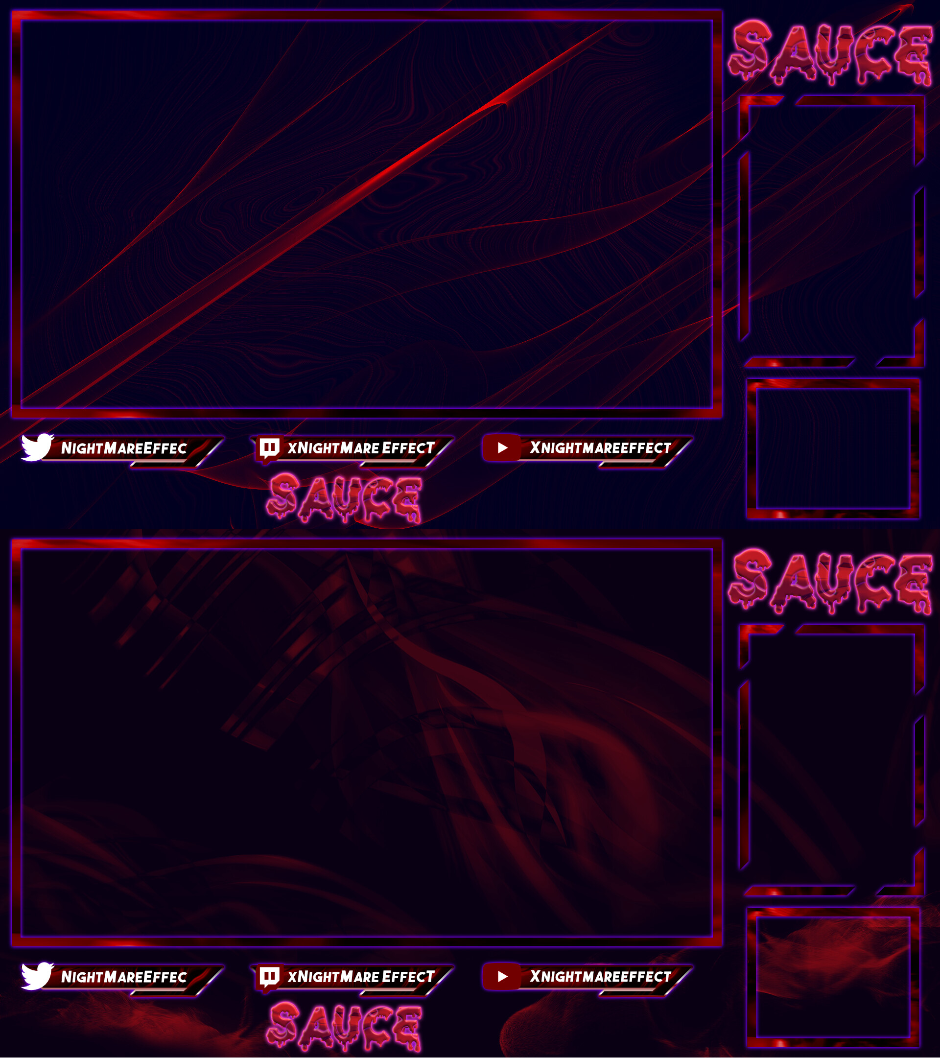 ArtStation - Twitch Stream Overlay for XNightmare Effect(Client Work)