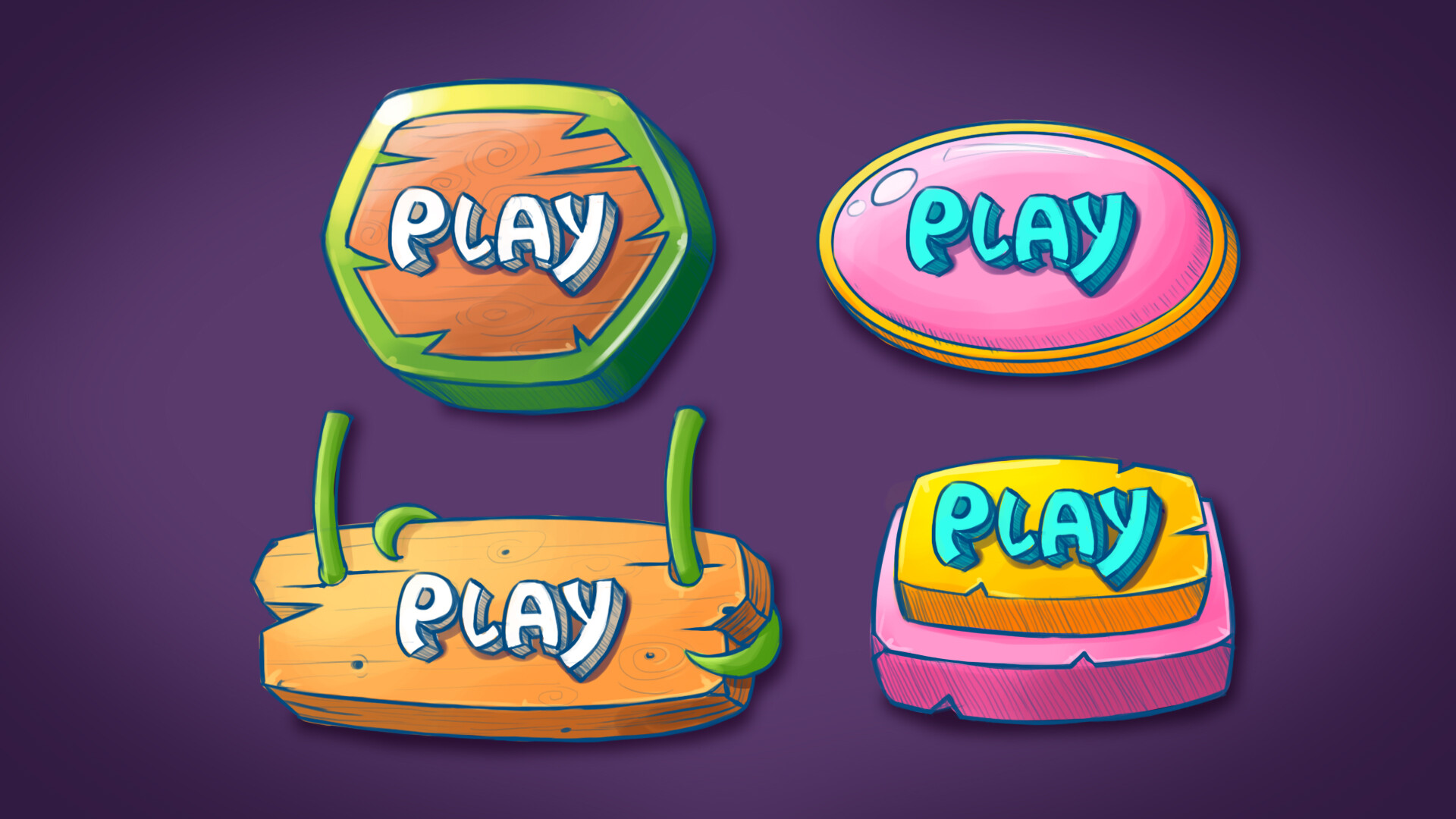 Anto Thomas - 2D UI Play Button Animation For VR Game