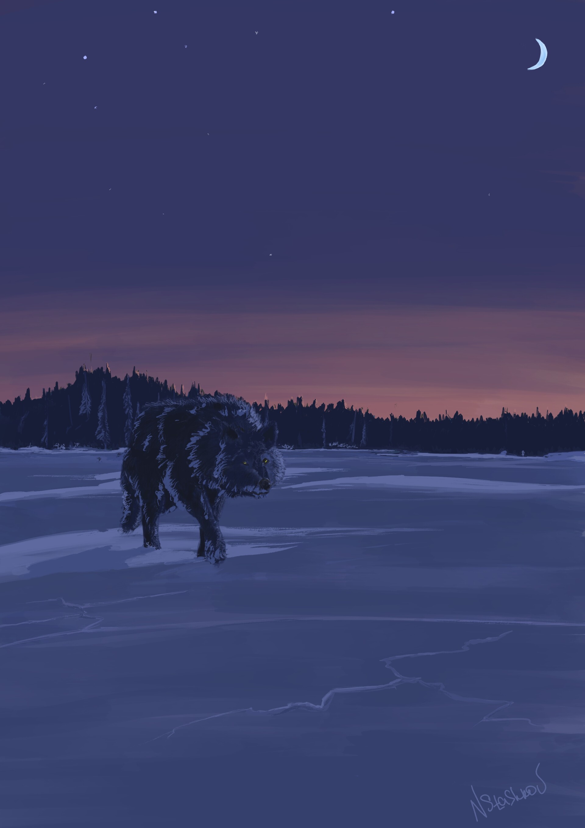 ArtStation - hungry wolf