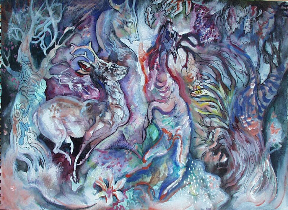 ArtStation - Deer in a Magic Wood