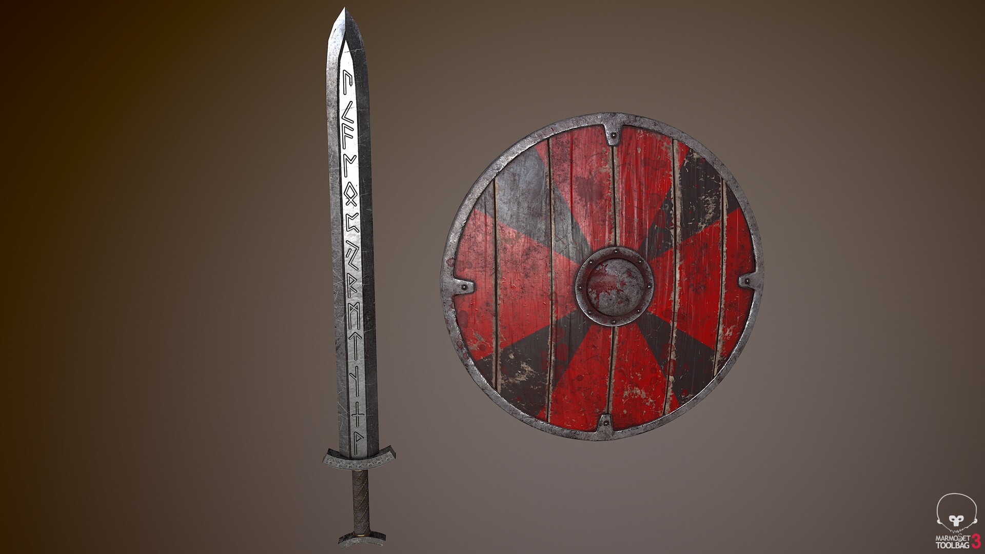 ArtStation - Viking sword and shield