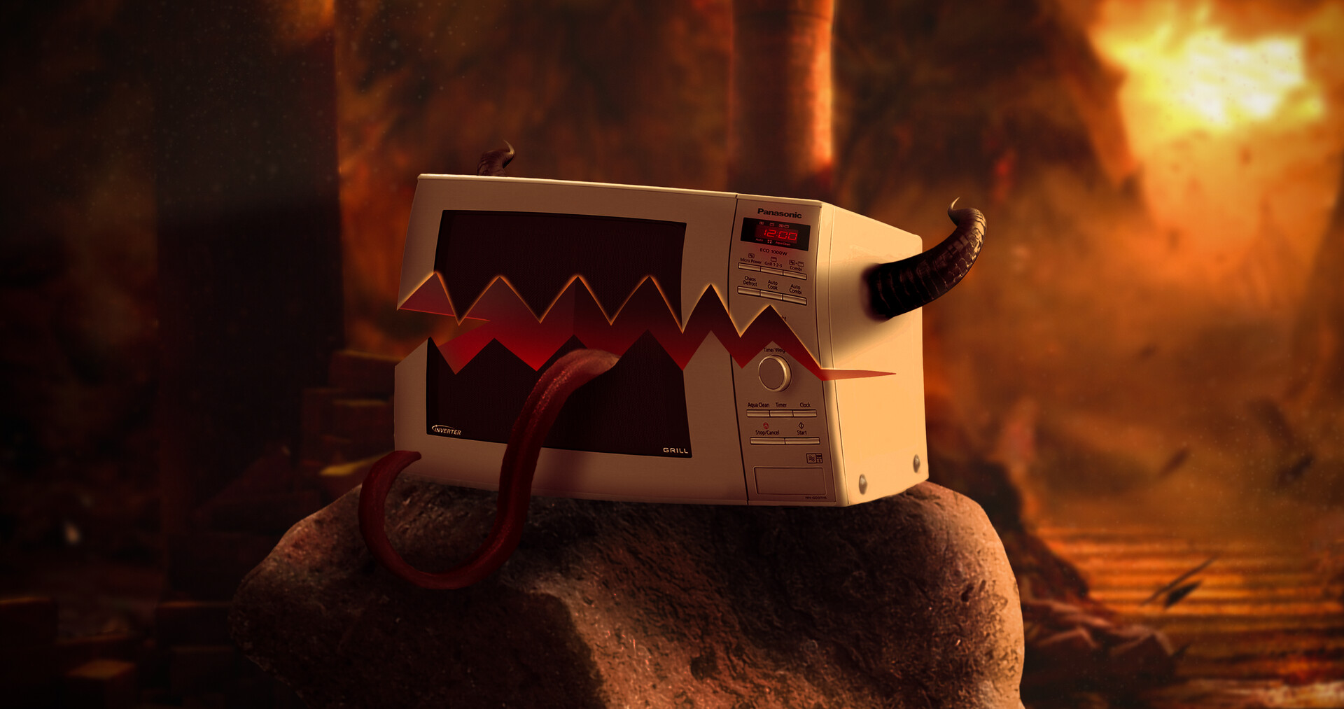 Filipe Sacramento - Devil Microwave - Photoshop