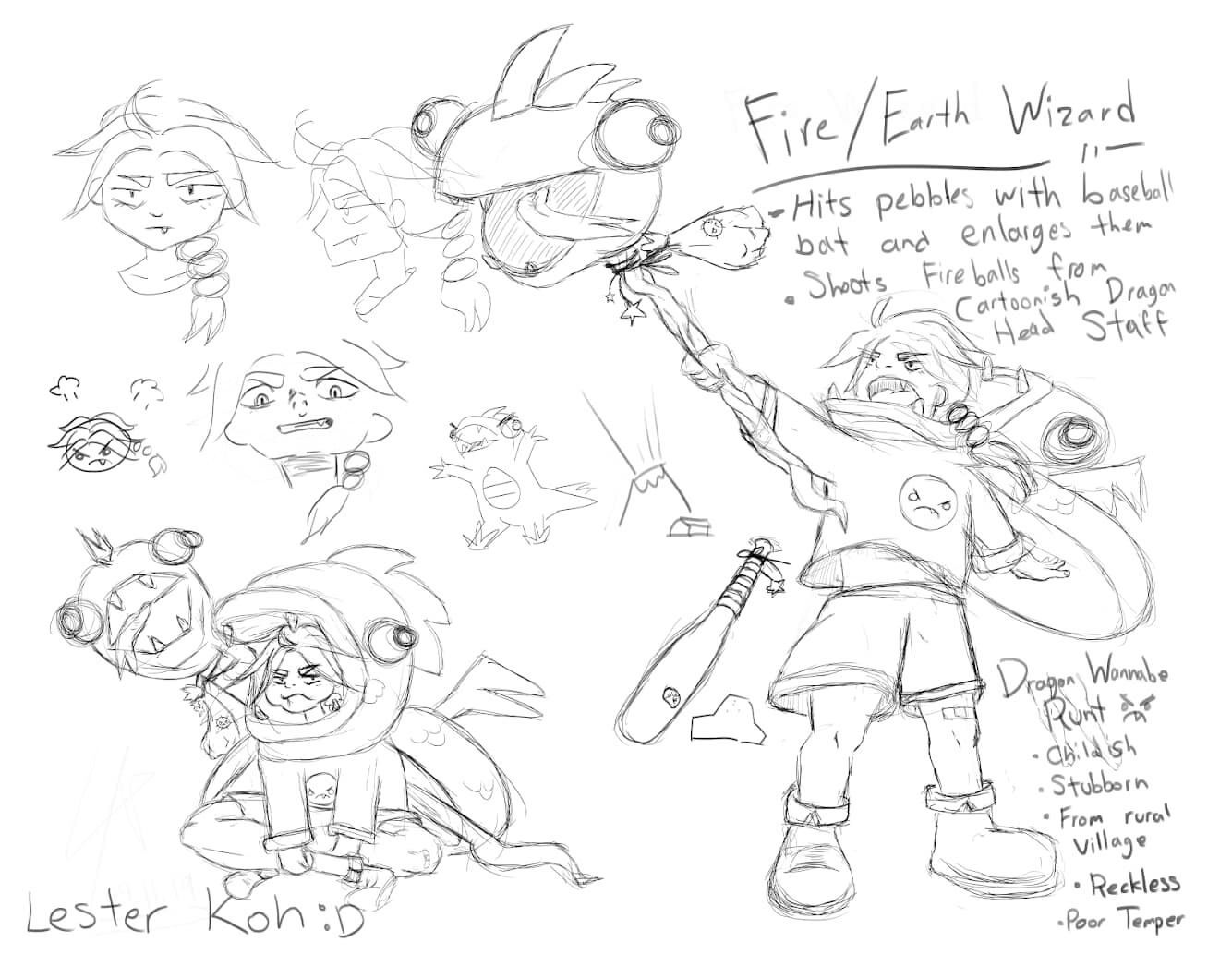 ArtStation - Fire Earth Wizard