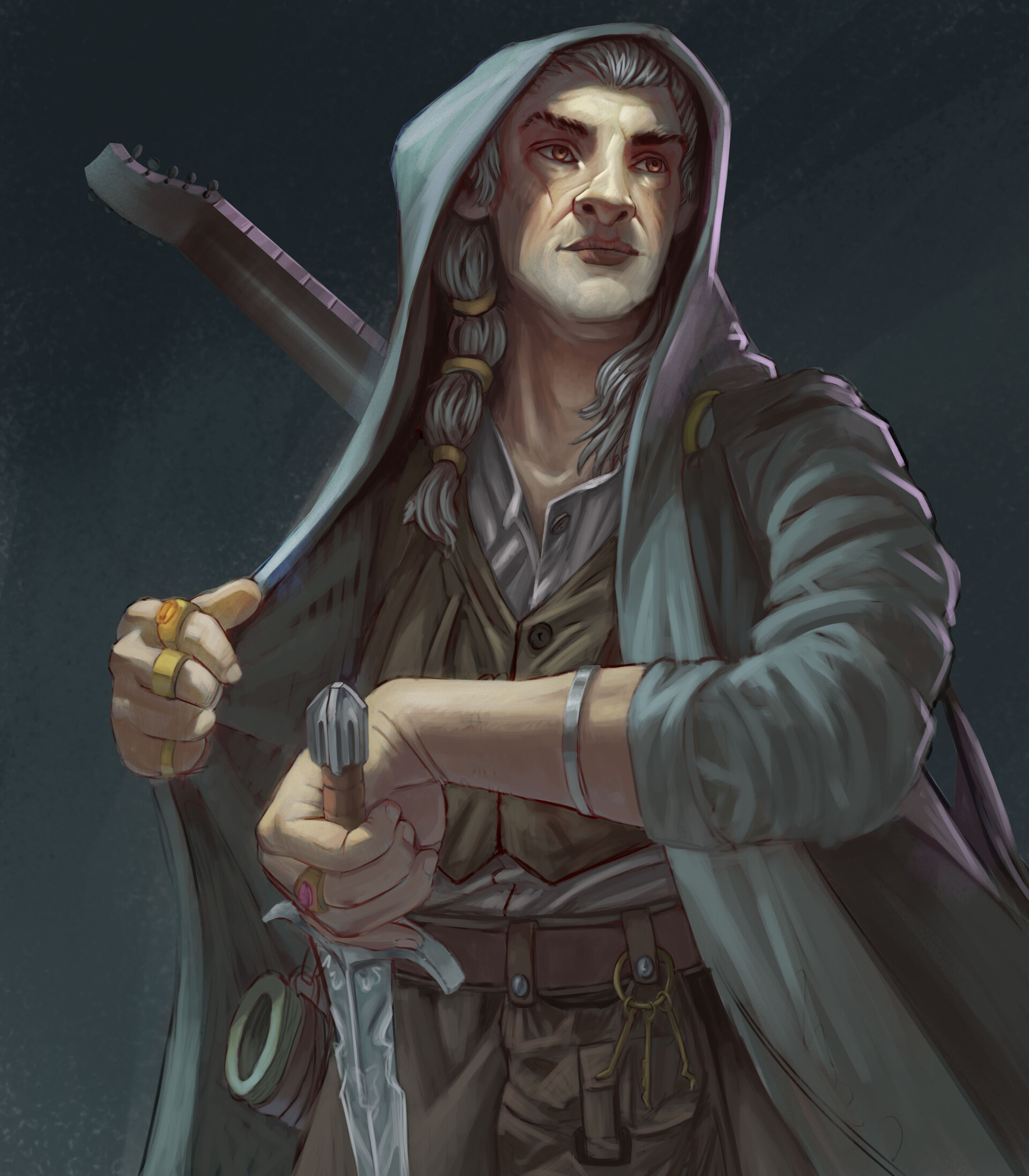 ArtStation - Dresden, half elf Bard