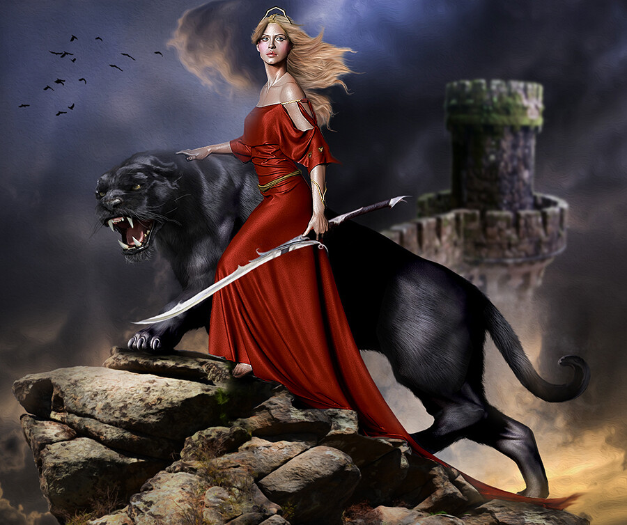 ArtStation - Black Panther Woman - Metek09-Artwork-Porduction (2018)